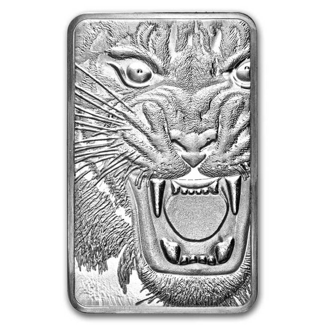 10 oz Silver Bar - MMTC - PAMP Royal Bengal Tiger (Off-Quality ...
