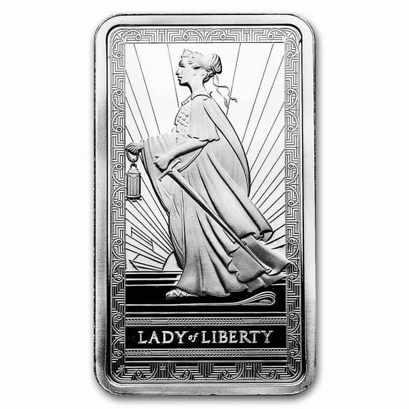 10 oz Silver Bar - PAMP Lady of Liberty (Sealed) - Walmart.com