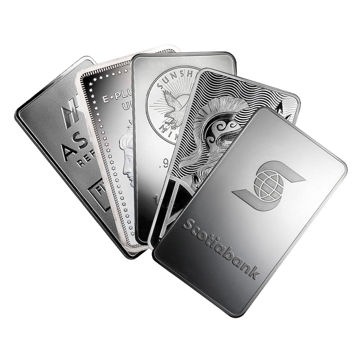 10 oz Silver Bar, .999 Fine Silver, Random Design, Compact Size for ...