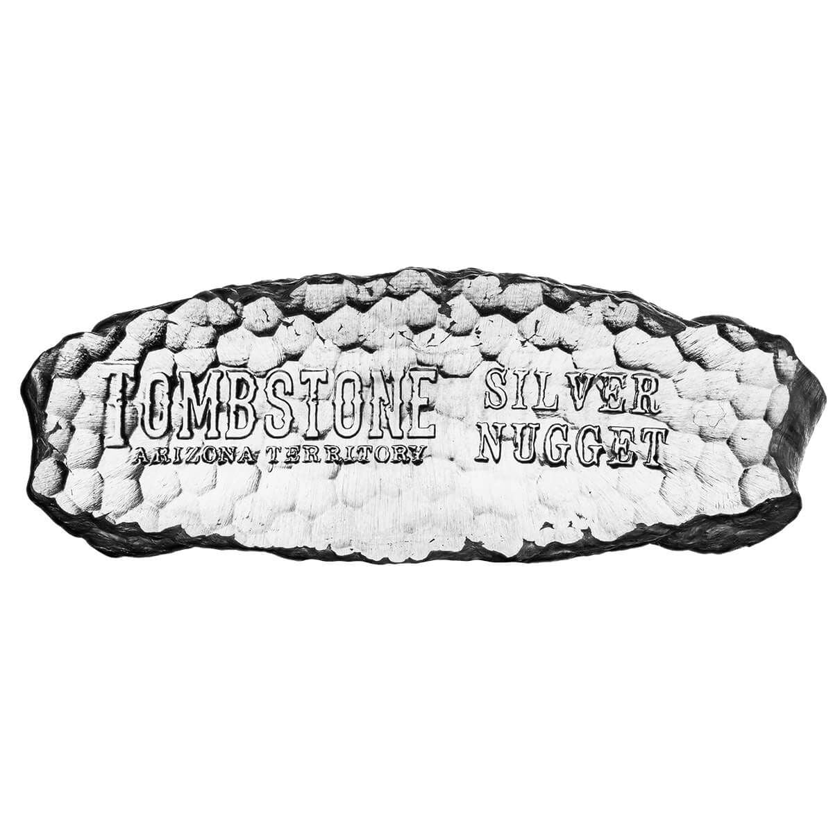 10 oz Silver Bar - Tombstone Silver Nugget .999 Fine Silver Bullion Bar - Walmart.com