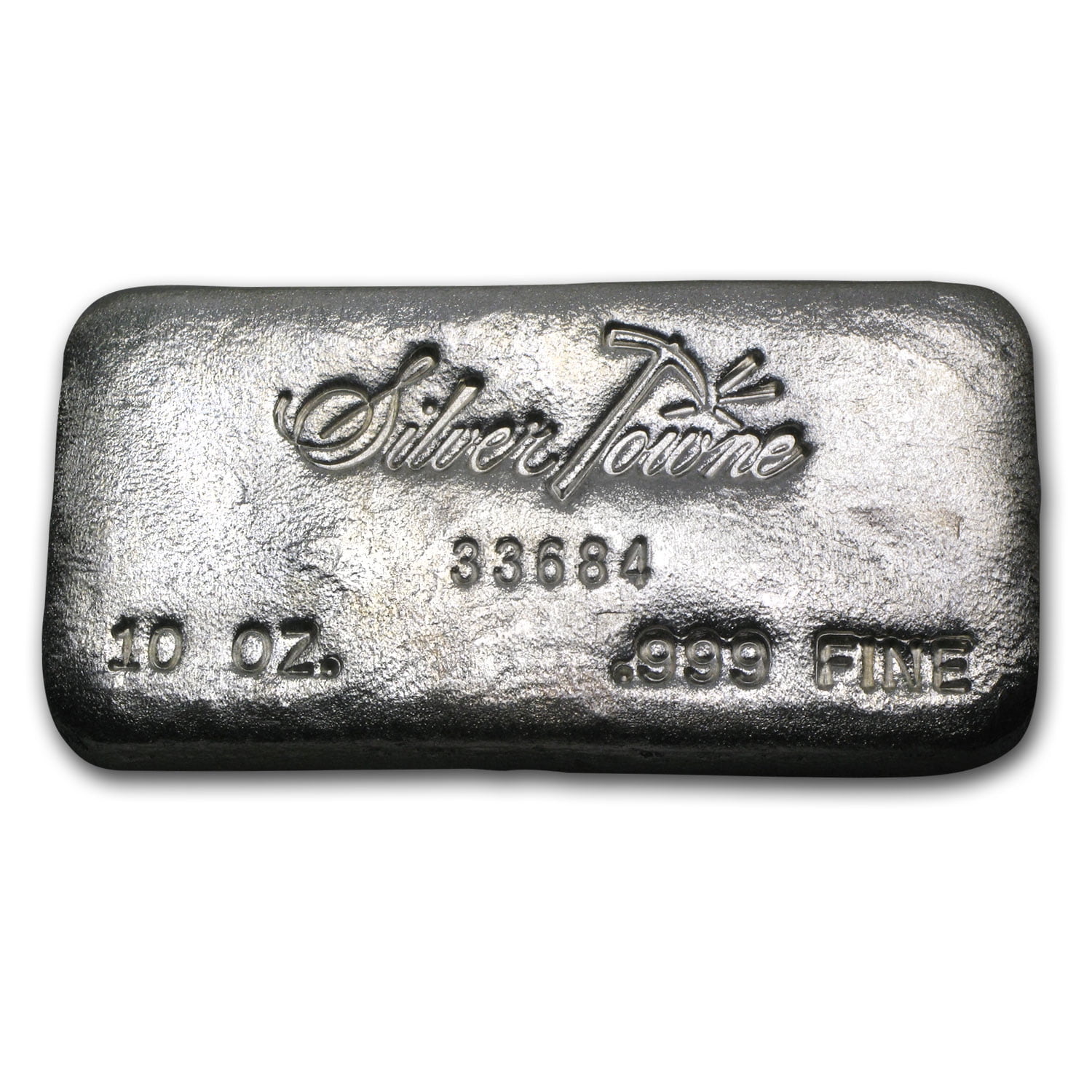 10 oz Silver Hand Poured Bar - Silvertowne (Vintage, w/Serial ...