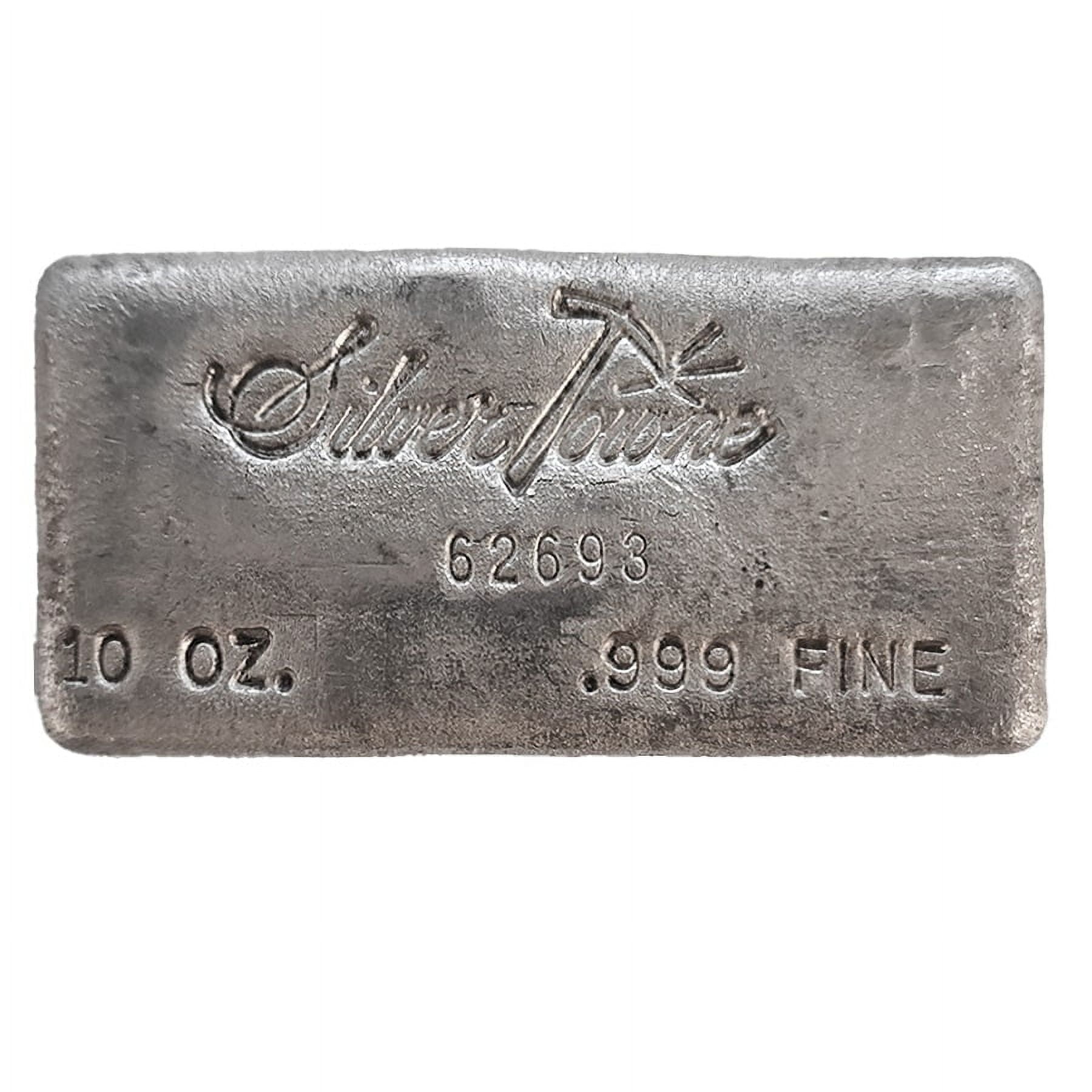 10 oz SilverTowne 1st Series Cast Silver Bar .999 Fine - Walmart.com