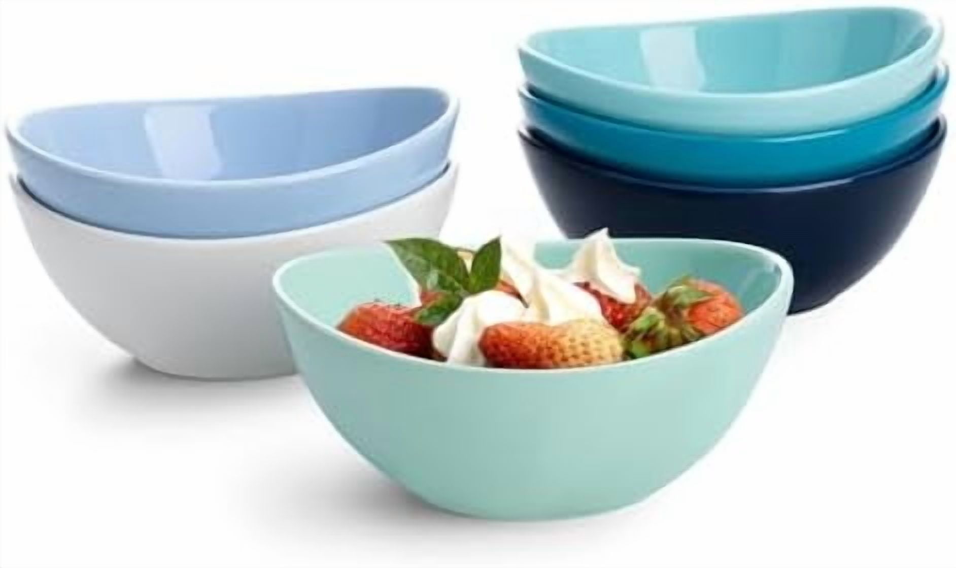 10 oz Small Porcelain Bowls - Set of 6 - Ceramic Serving Bowls ...