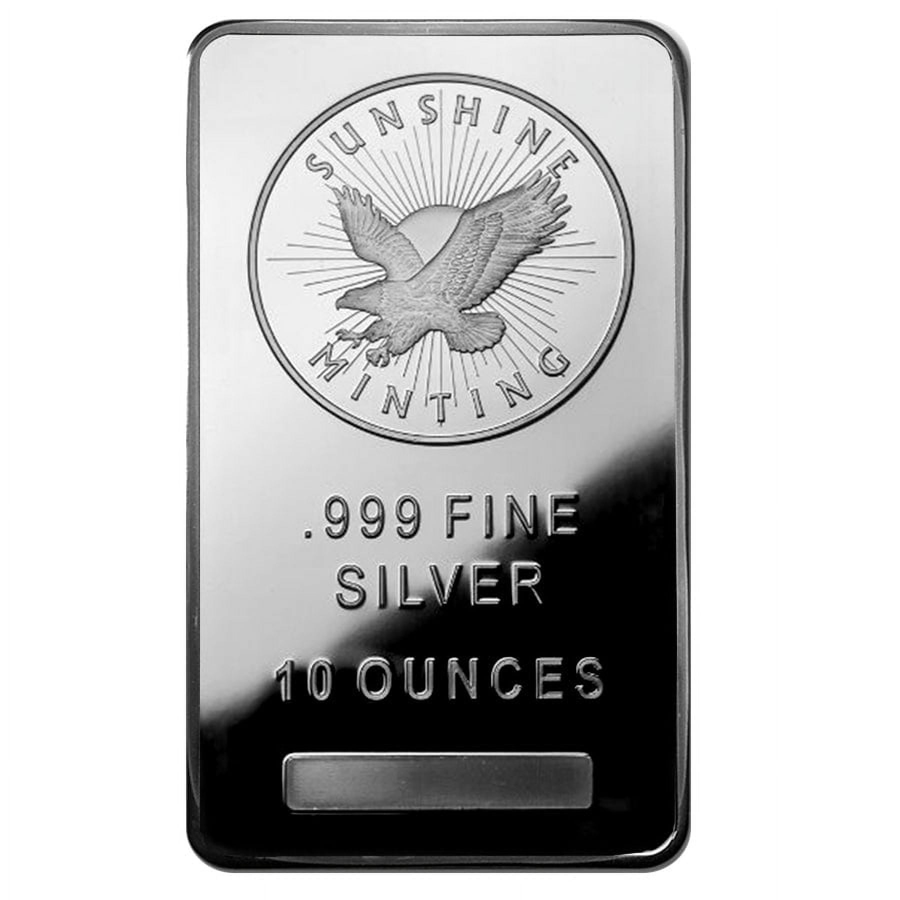 10 Oz Sunshine Mint Silver Bar .999 Fine Silver - Walmart.com