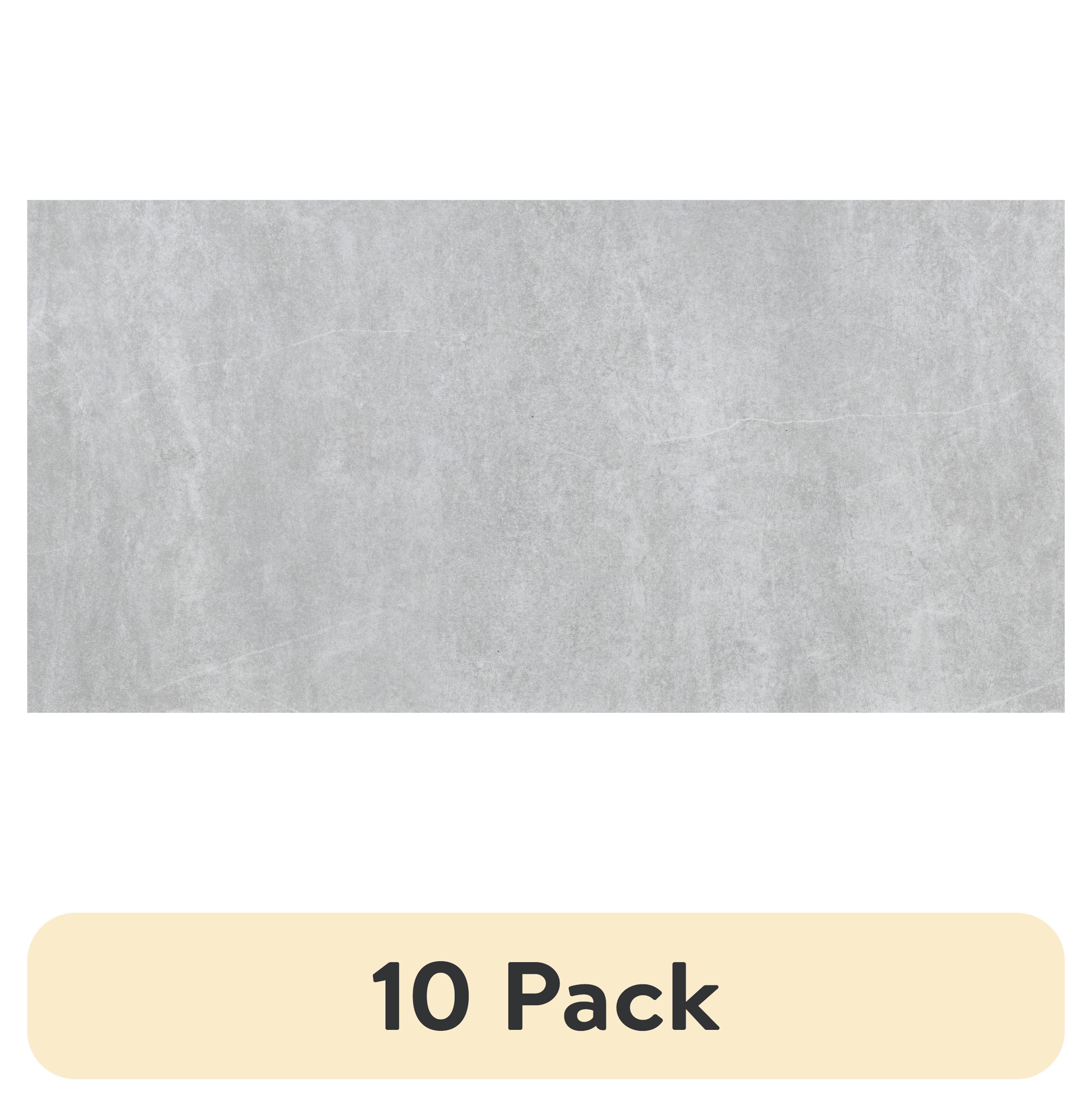 (10 pack) Aldhurst Shark Grey 12X24 Peel & Stick Water Resistant Vinyl ...