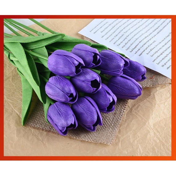 10 pack,Artificial Tulips, Artificial Flowers, DIY Decorations, Flower ...