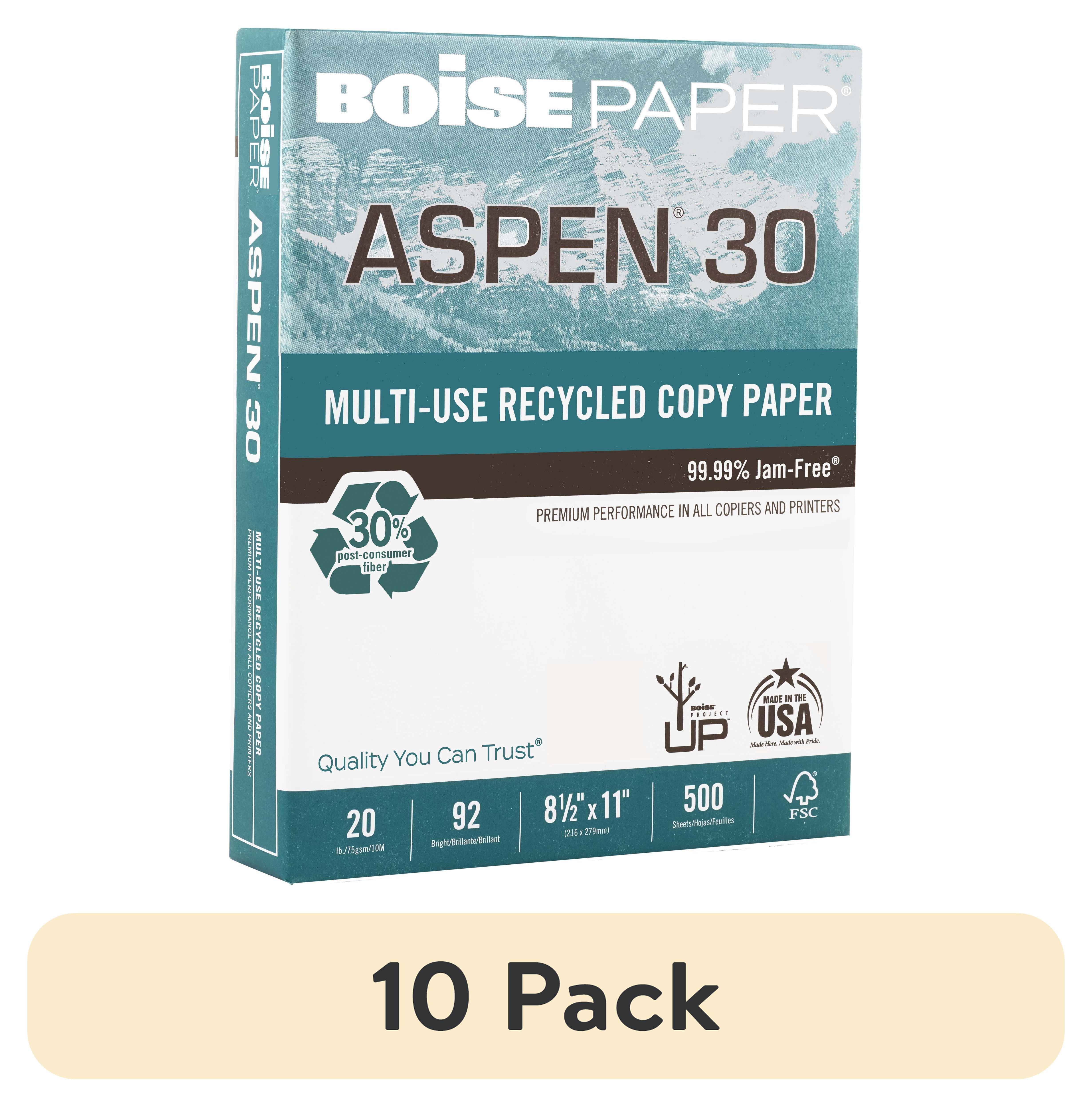 (10 pack) BOISE ASPEN 30% Recycled Multi-Use Copy Paper, 8.5" x 11 ...