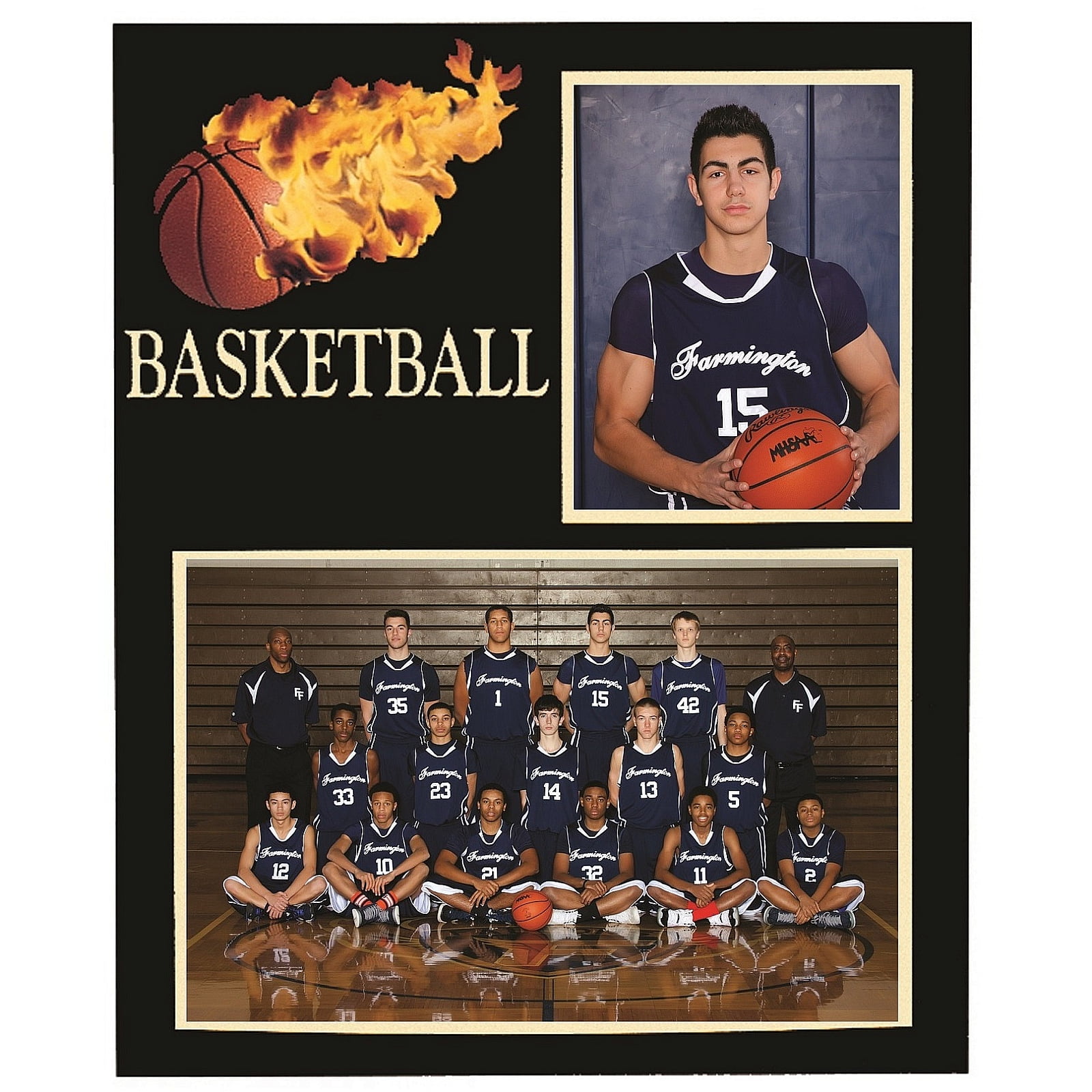 (10 pack) Basketball Player Team 7x5 3one-half inchx5 SPORTSMATES ...