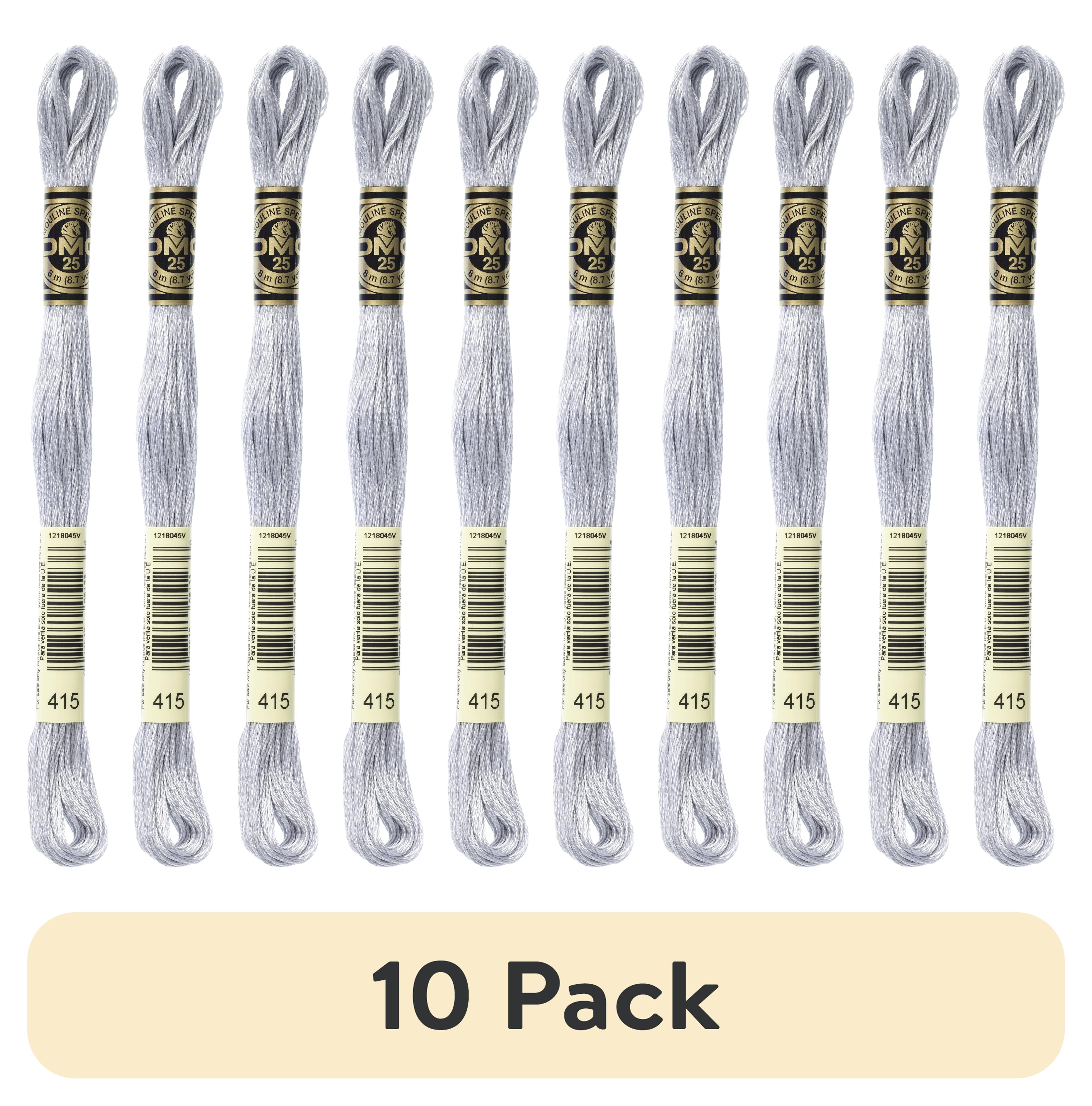 (10 pack) DMC Mouline 117-415 Six-Strand Embroidery Thread, Pearl Gray ...