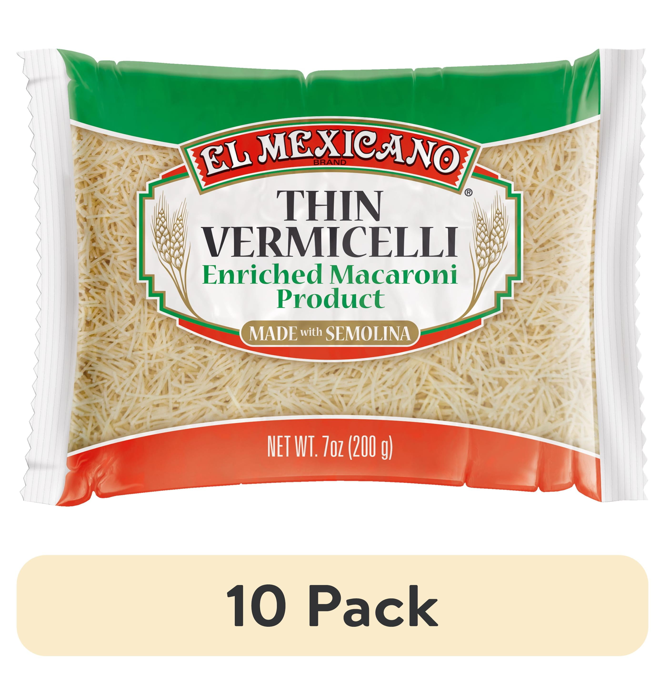 (10 pack) El Mexicano Thin Vermicelli Pasta, Fideo Delgado, 7 oz Bag ...