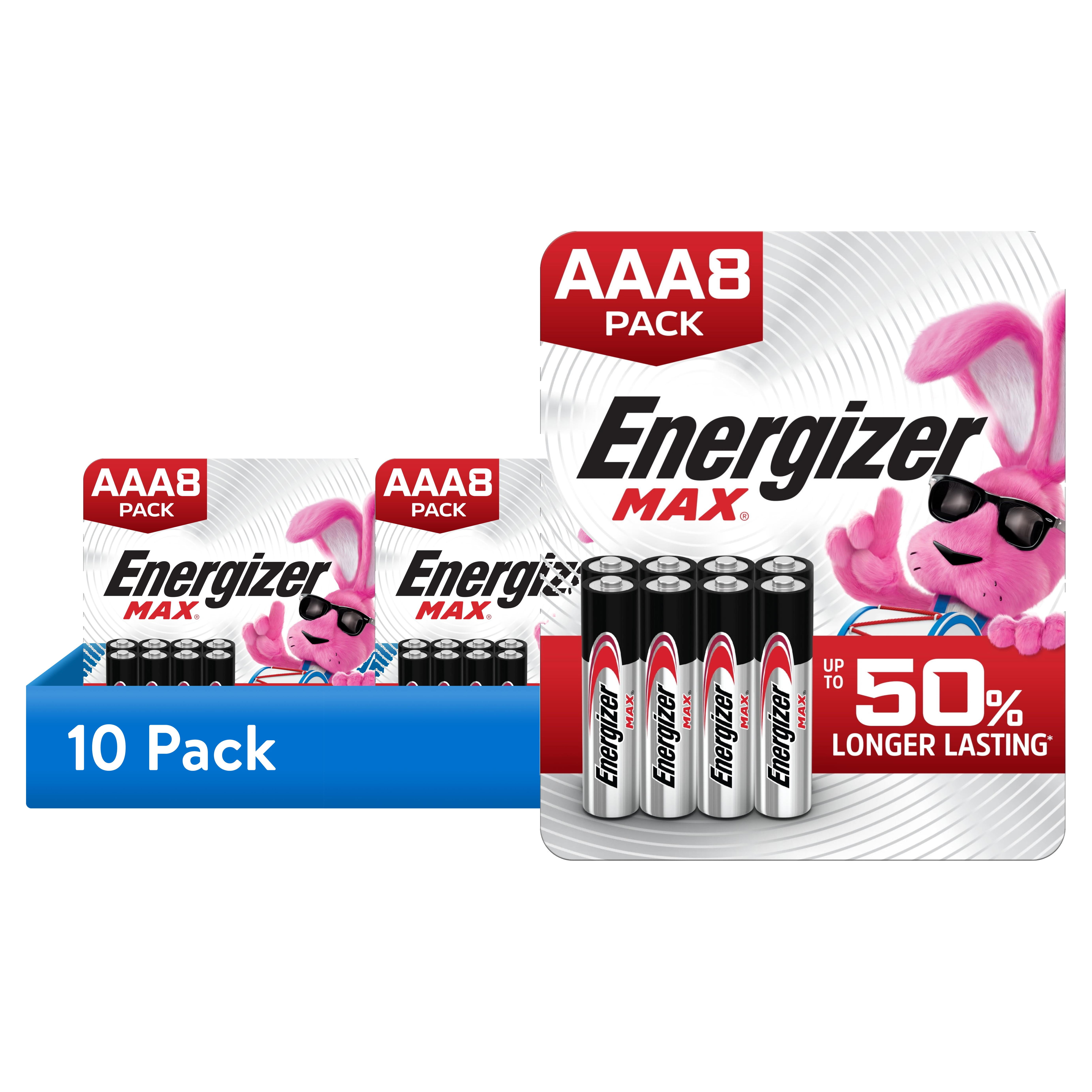 (10 pack) Energizer MAX AAA Batteries (8 Pack), Triple A Alkaline ...