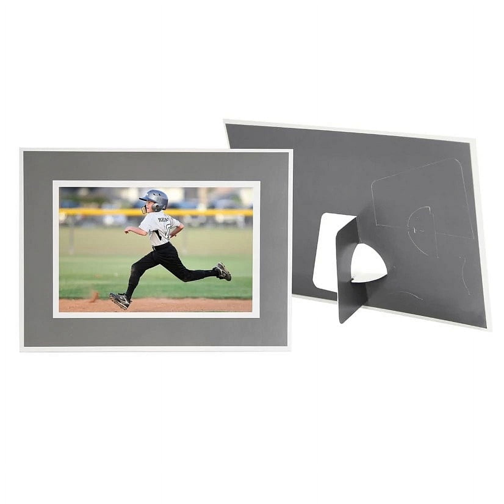 (10 pack) GRAY PANEL MOUNT 4x6 dual-easel cardstock frame sold in 10 s ...