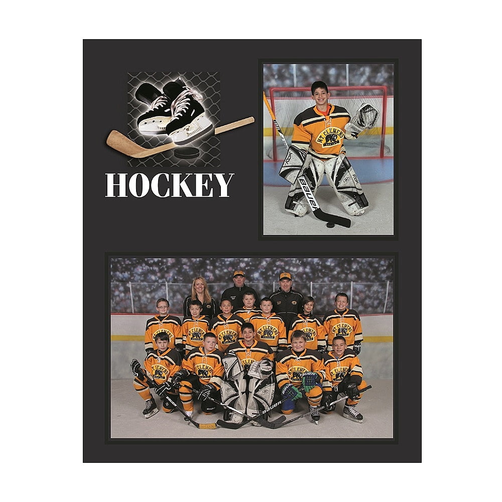 (10 pack) GROUP PORTRAIT HOCKEY SPORTSMATE Black cardstock 7x5 3-1 2 x 5 photo frame sold in 10 ...