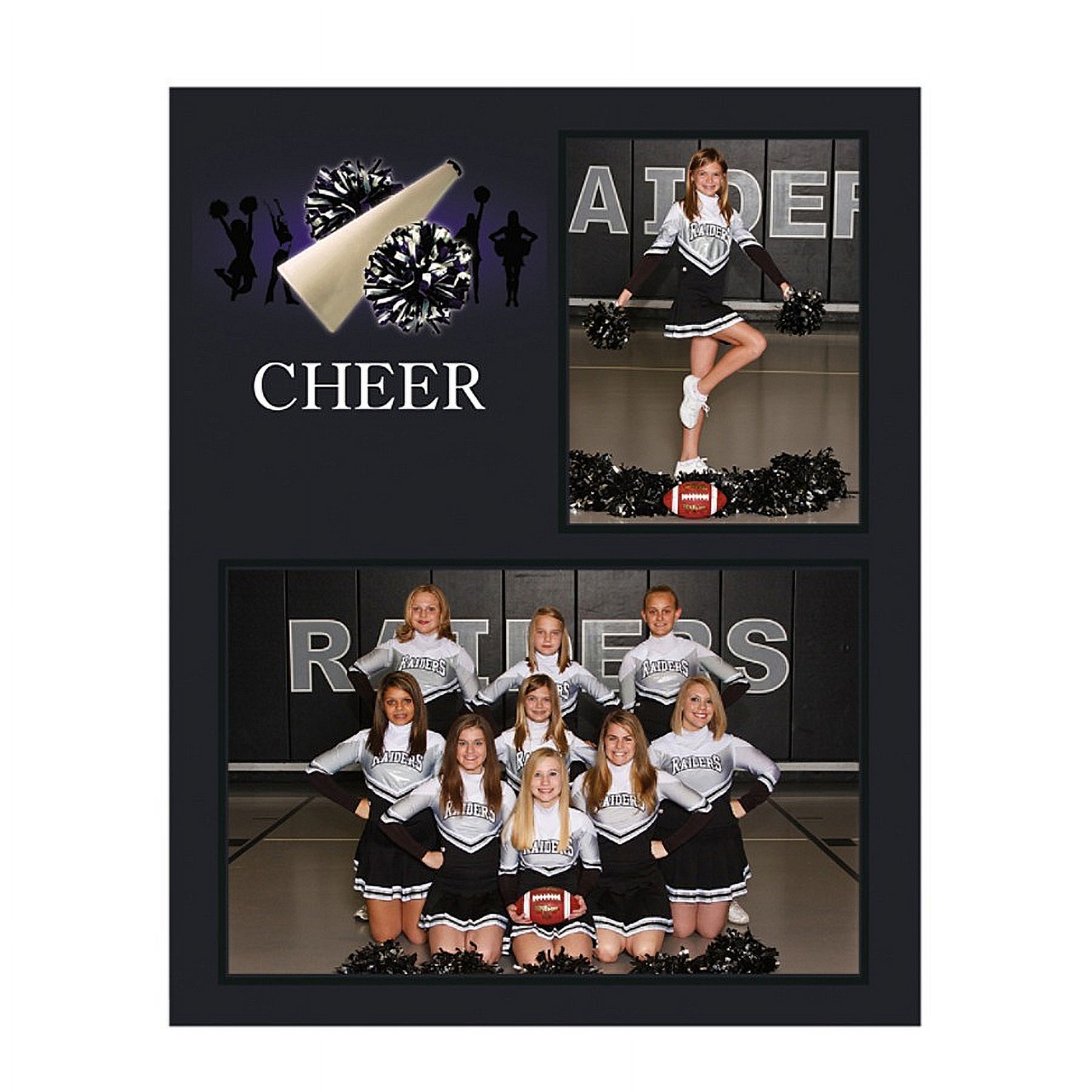  10 Pack GROUP And PORTRAIT CHEER SPORTSMATES Black Cardstock 7x5 3 1