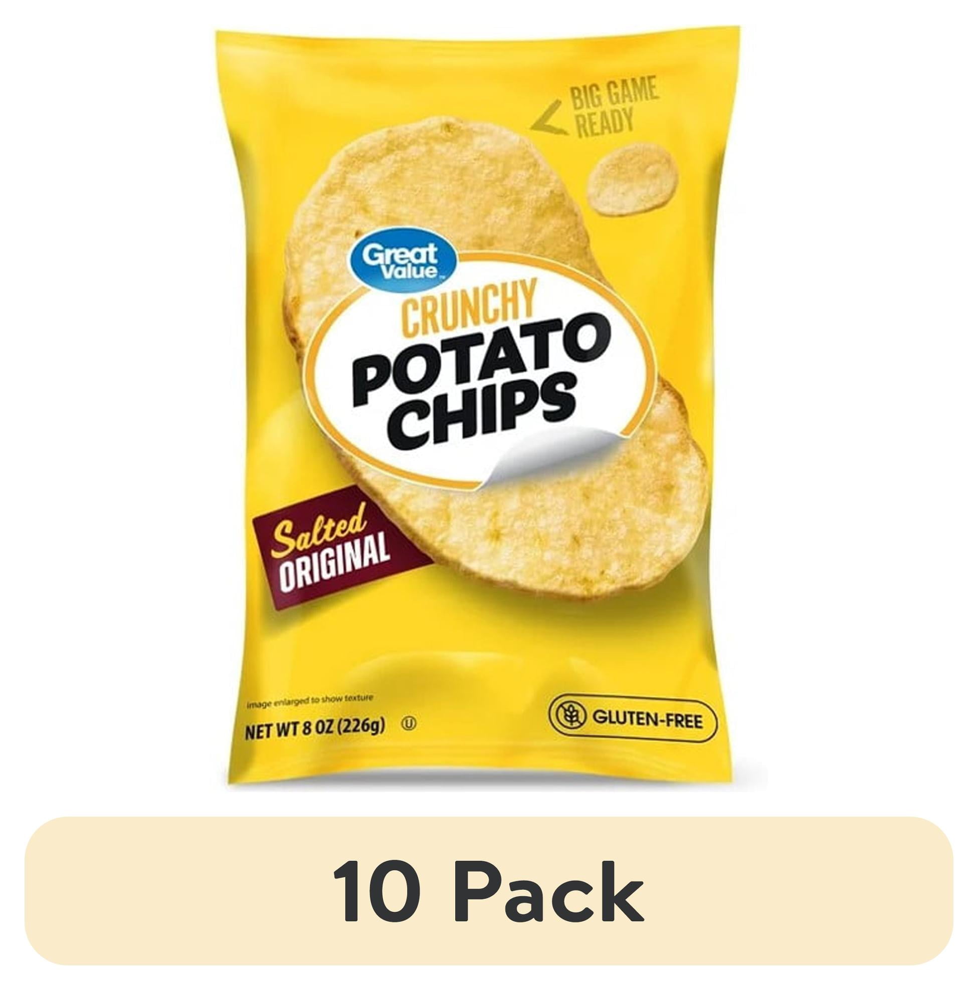 (10 pack) Great Value Original Potato Chips, 8 oz - Walmart.com