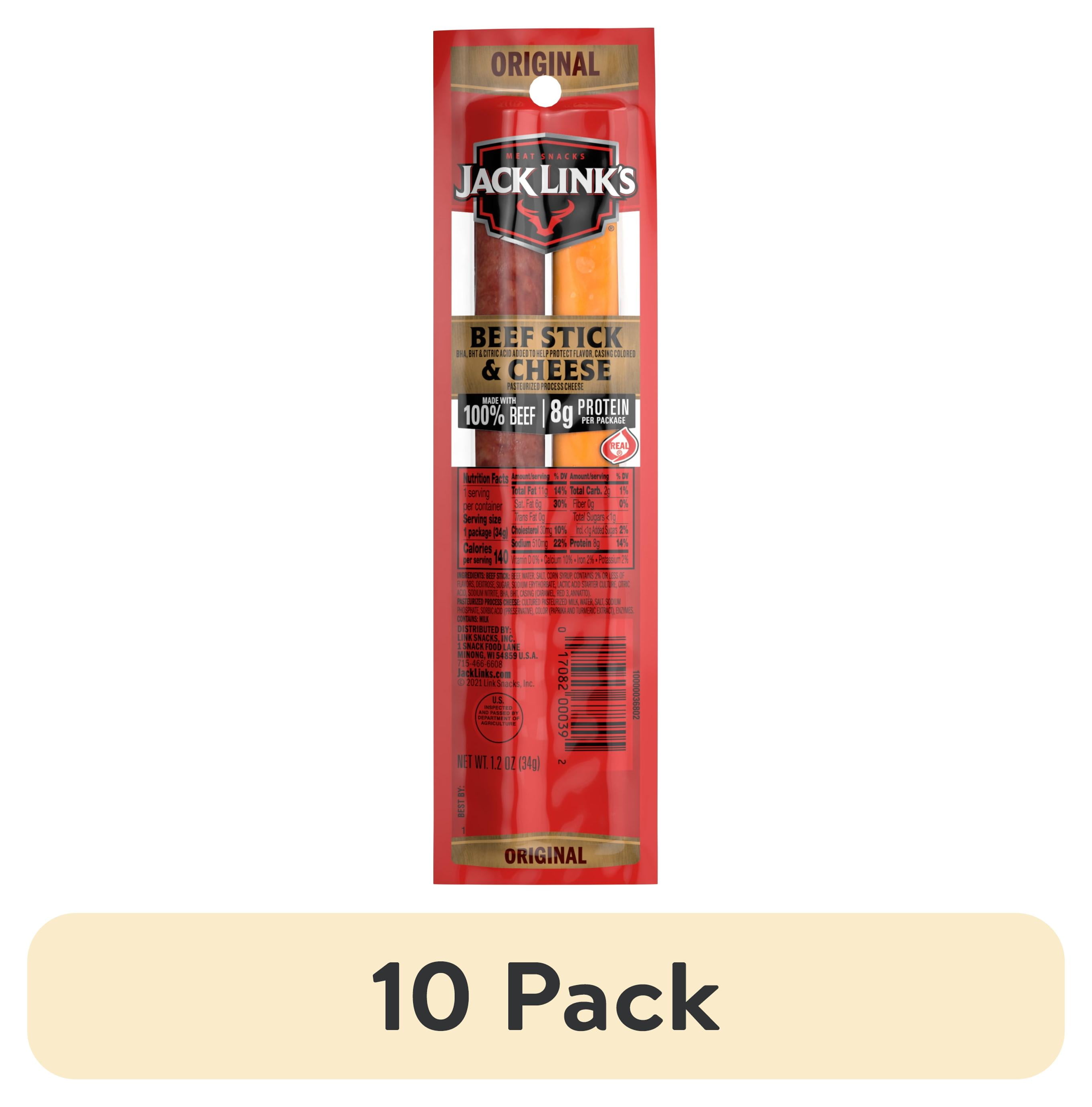(10 pack) 1.2oz Jack Link's Original Beef & Cheese Combo 1/1 Count ...