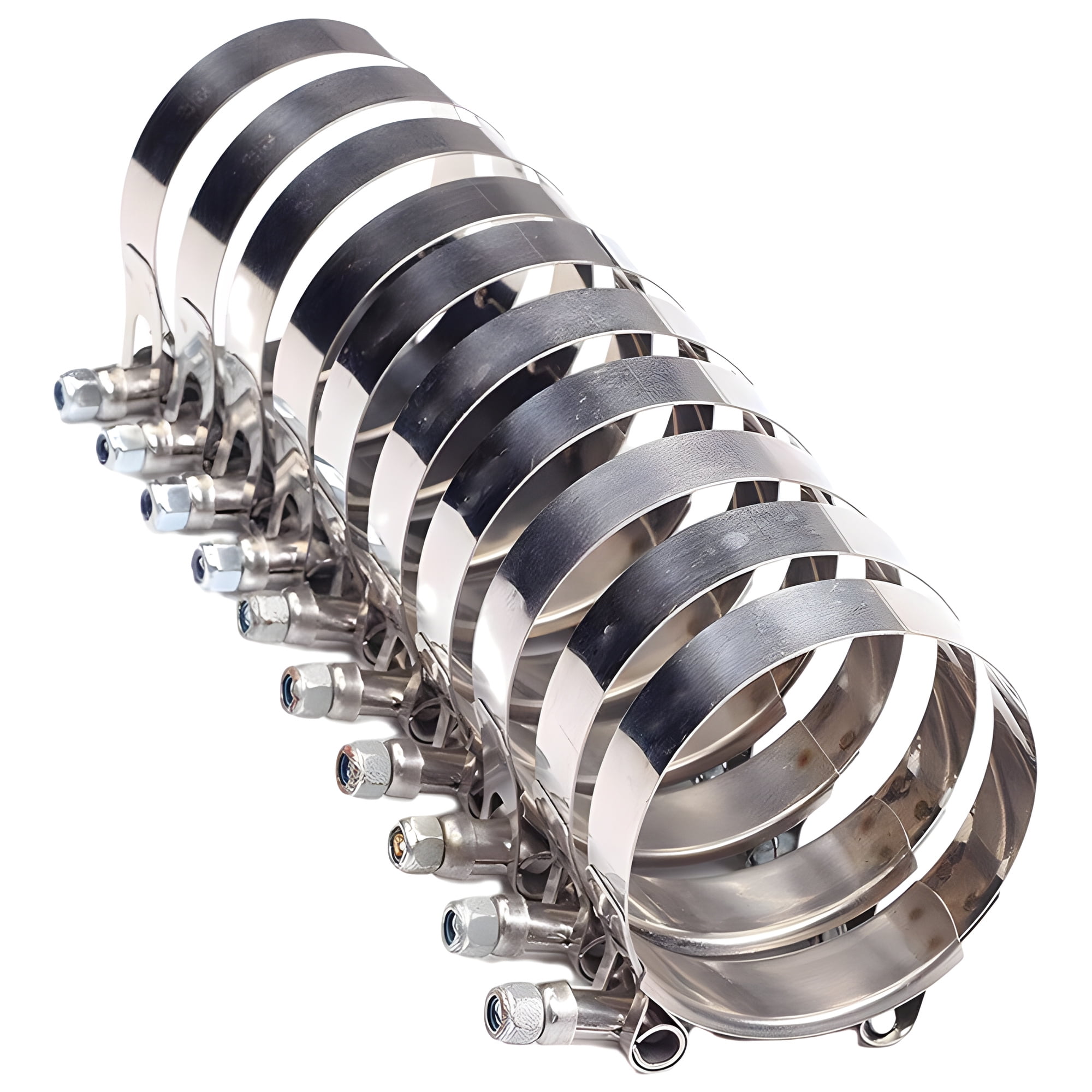 10-pack JacobsParts Stainless Steel T-Bolt Clamps for 2" I.D. Hose ...