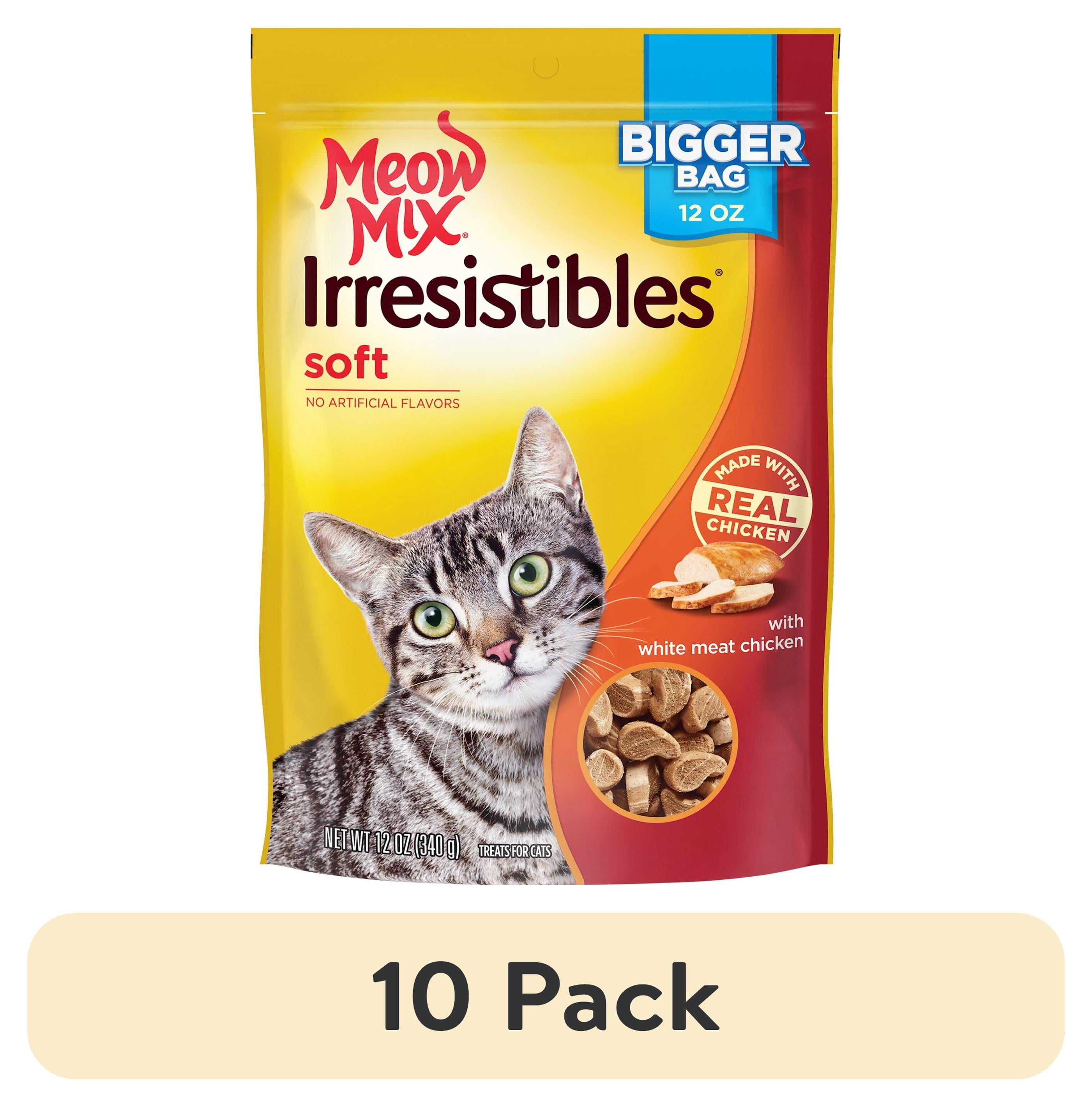 (2 pack) Meow Mix Irresistibles Soft Cat Treats with White Meat Chicken ...