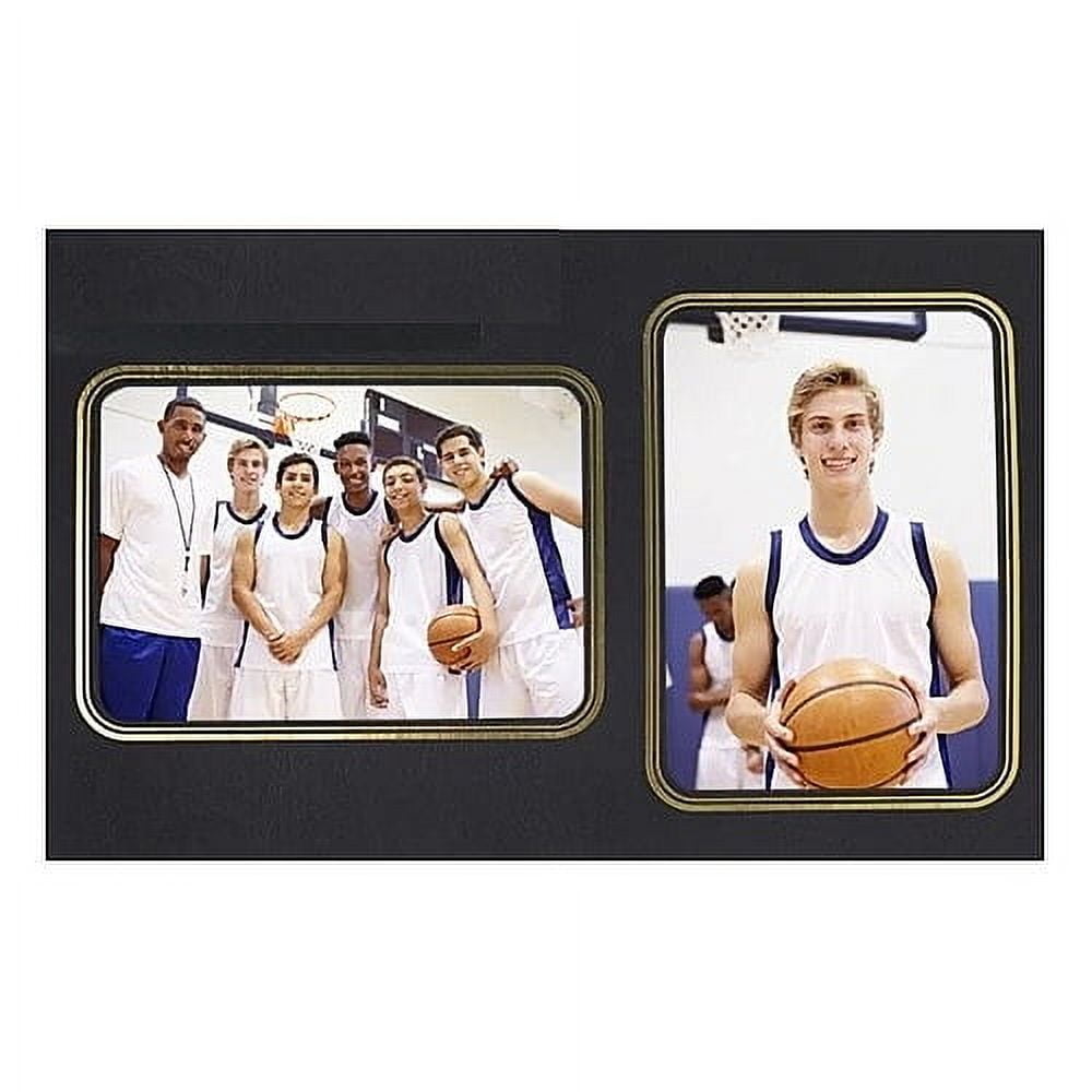 (10 pack) Mixed Double 7x5 5x7 MEMORY MATES Black cardstock photo frame ...