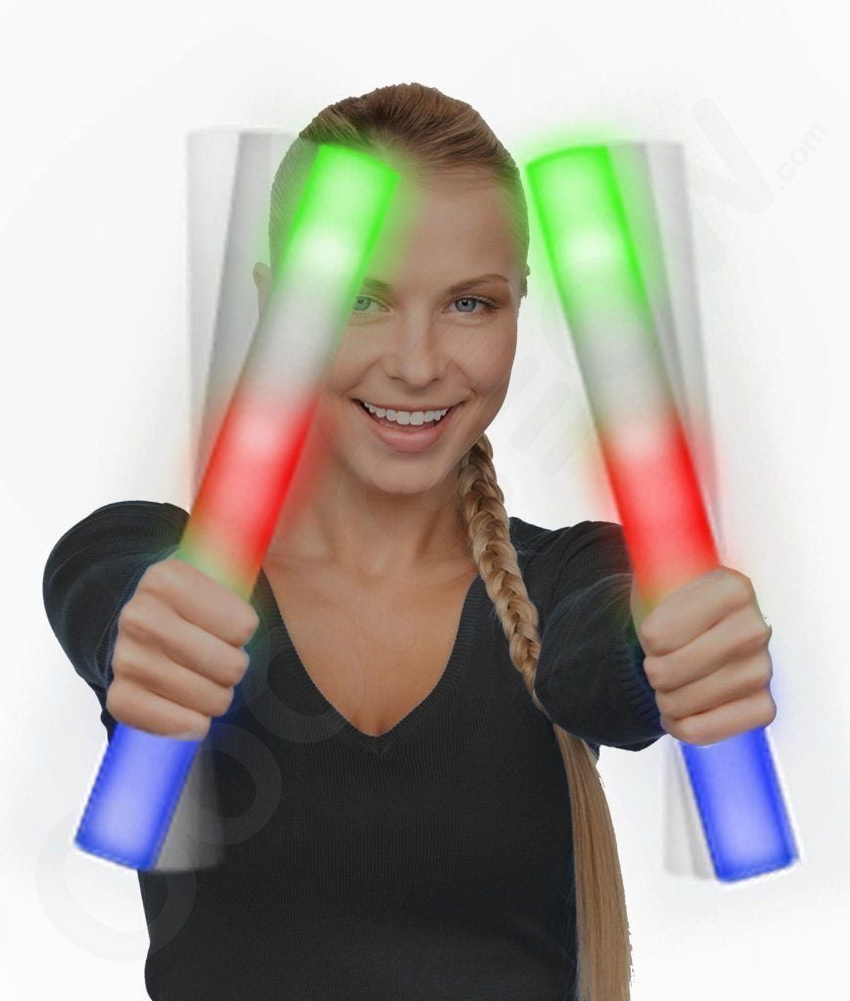 10 pack Multi Color Changing Rally Foam Baton LED Light Sticks 3 model ...