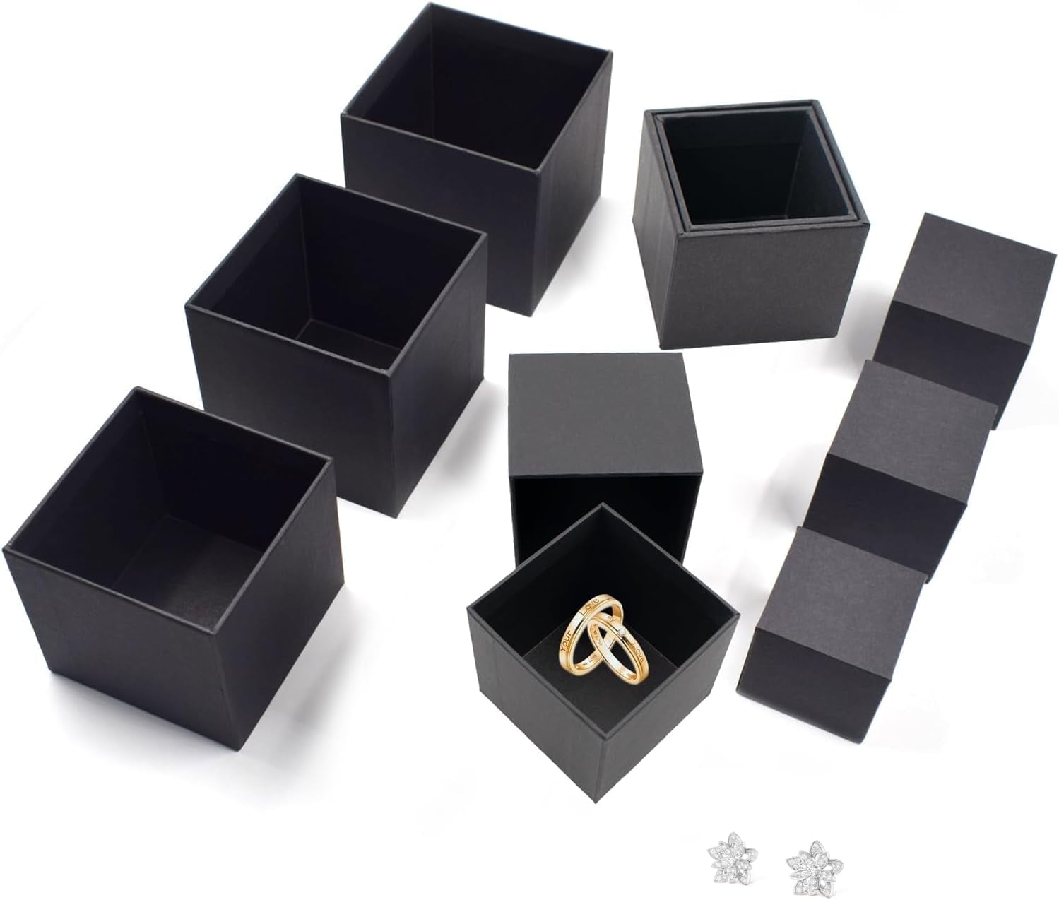 10 pack Nesting Gift Box, Nested Boxes Gift Wrap Box in A Box Gift Box Set Prank Square Kraft ...