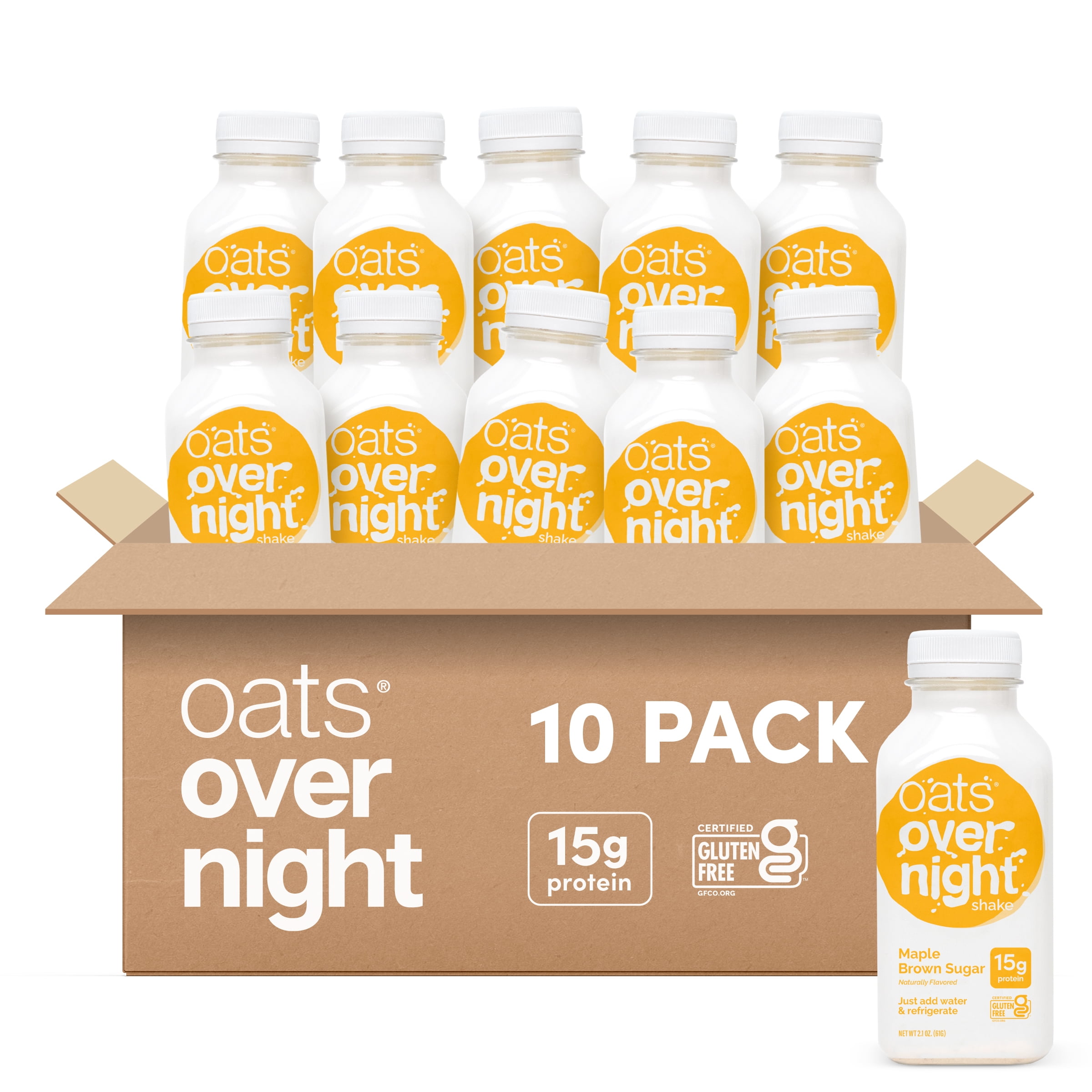 (10 pack) Oats Overnight Maple Brown Sugar Protein Overnight Oatmeal ...