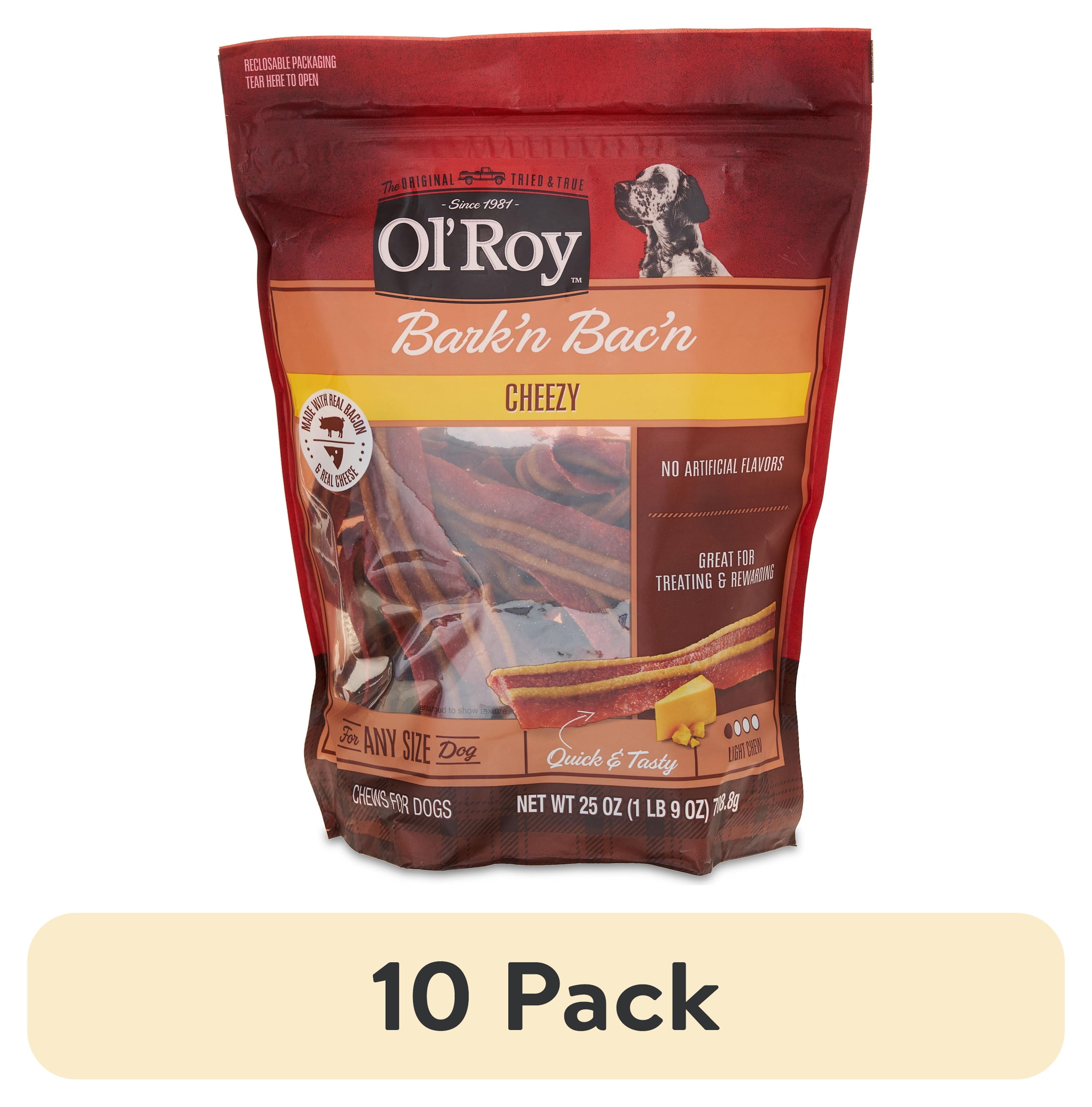 (10 pack) Ol' Roy Bark'n Bac'n Dog Treats, Cheezy, 25oz - Walmart.com