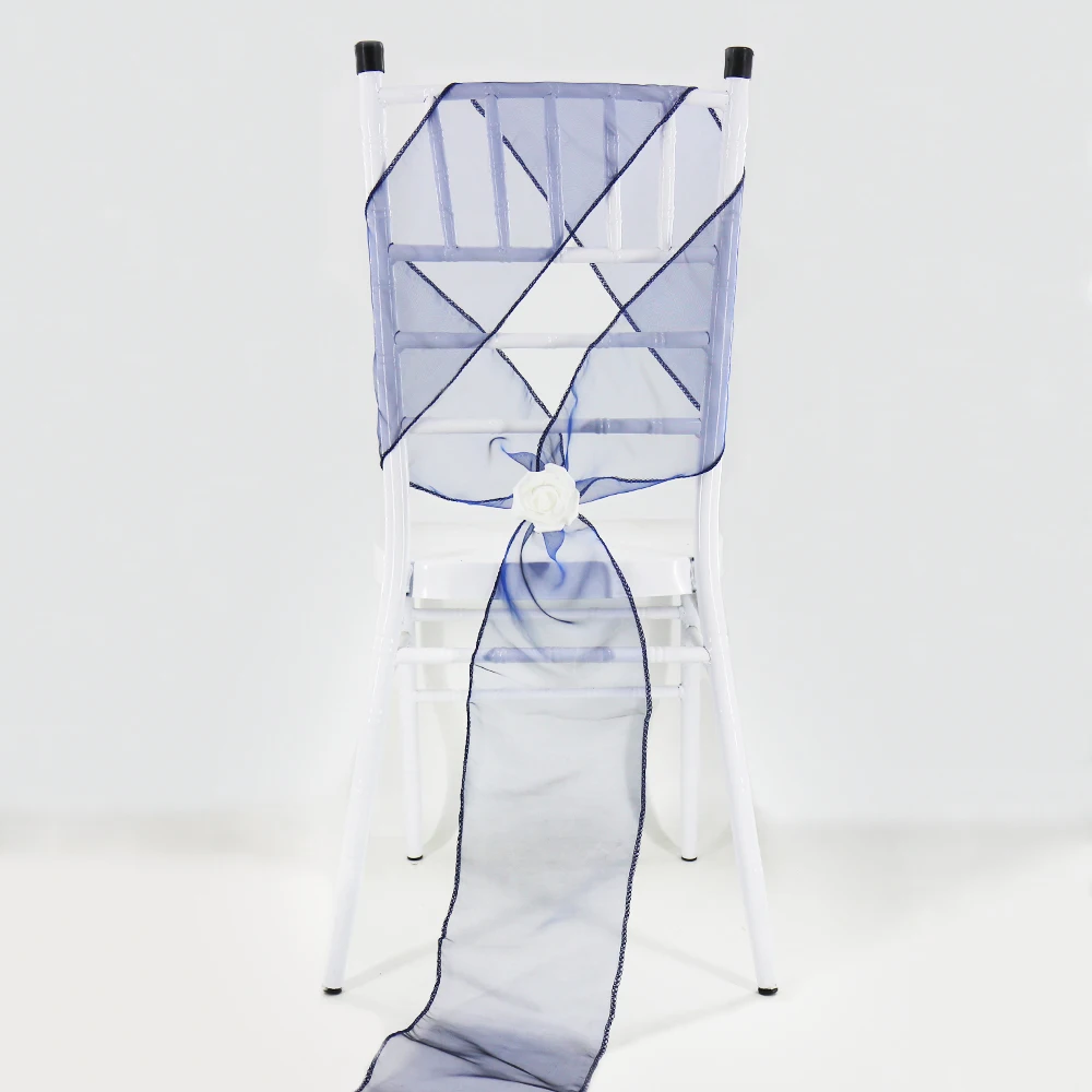 10 pack Organza Chair Sashes Knot Bands Chair Bows For Wedding Party ...
