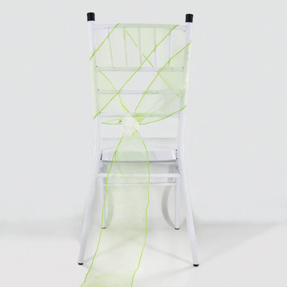 10 pack Organza Chair Sashes Knot Bands Chair Bows For Wedding Party ...