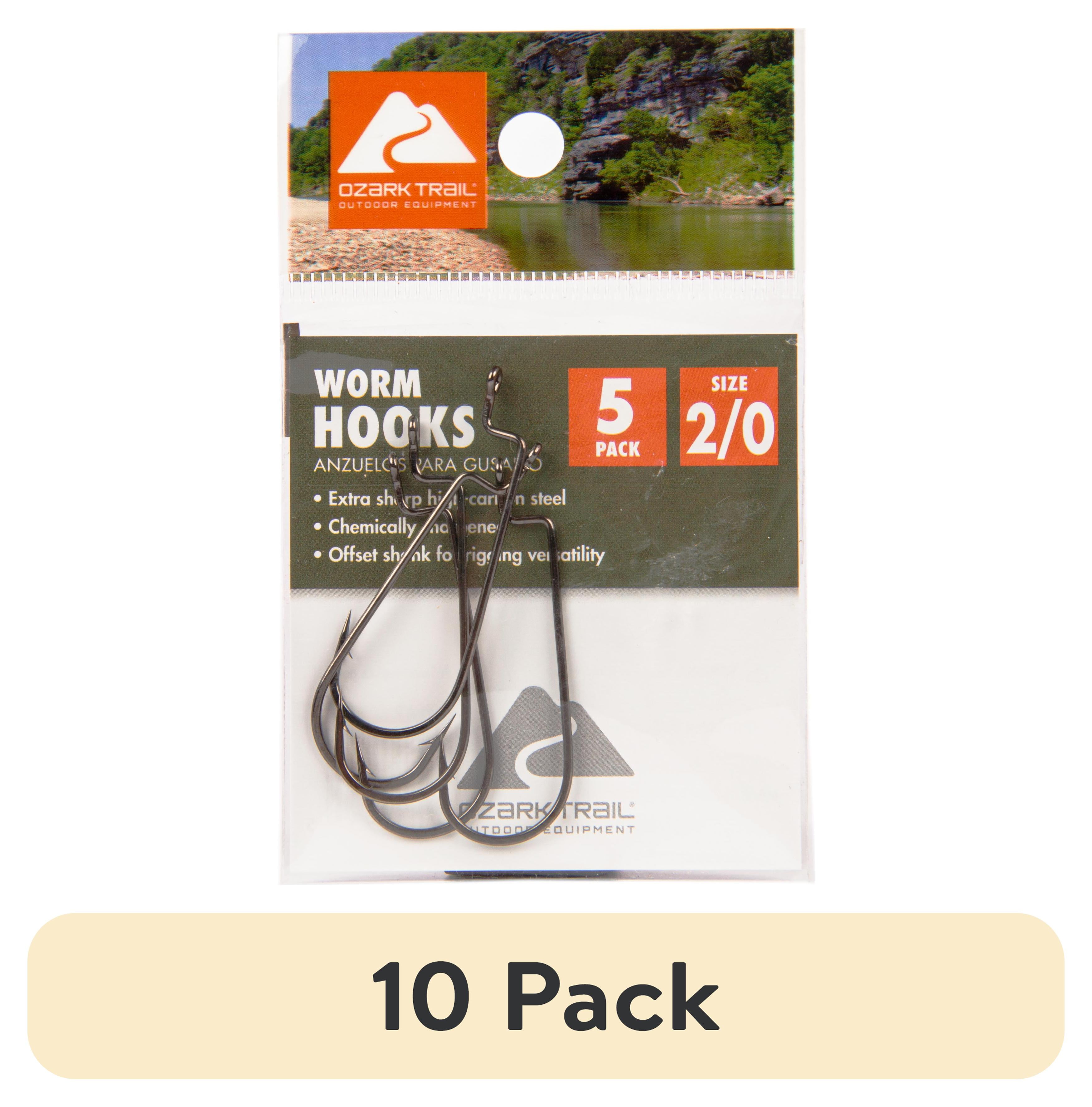 Ozark Trail Premium High Carbon Steel Worm Hook Size 2/0 - Walmart.com