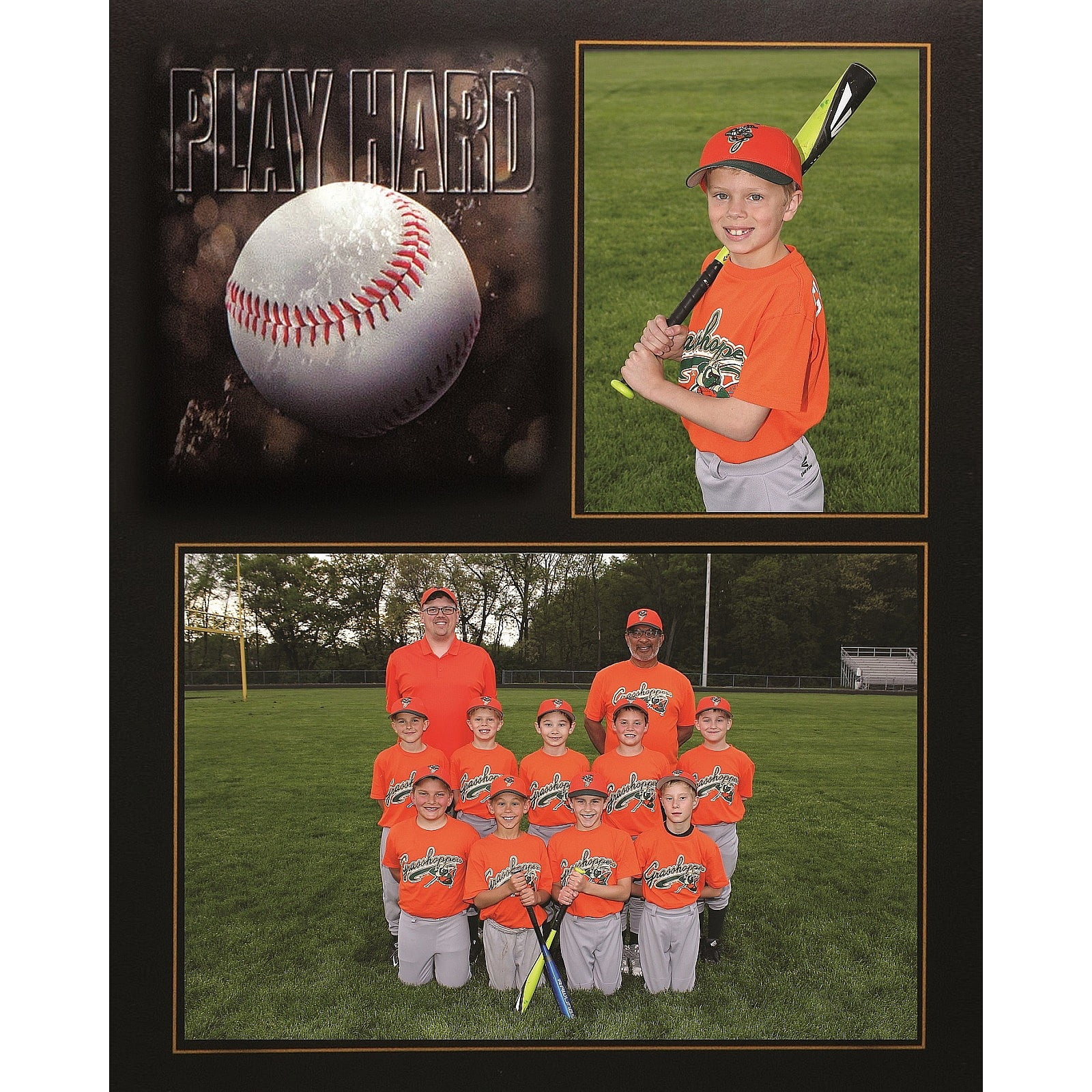 (10 pack) PLAY HARD BASEBALL Player Team 7x5 3one-half inchx5 SPORTS ...