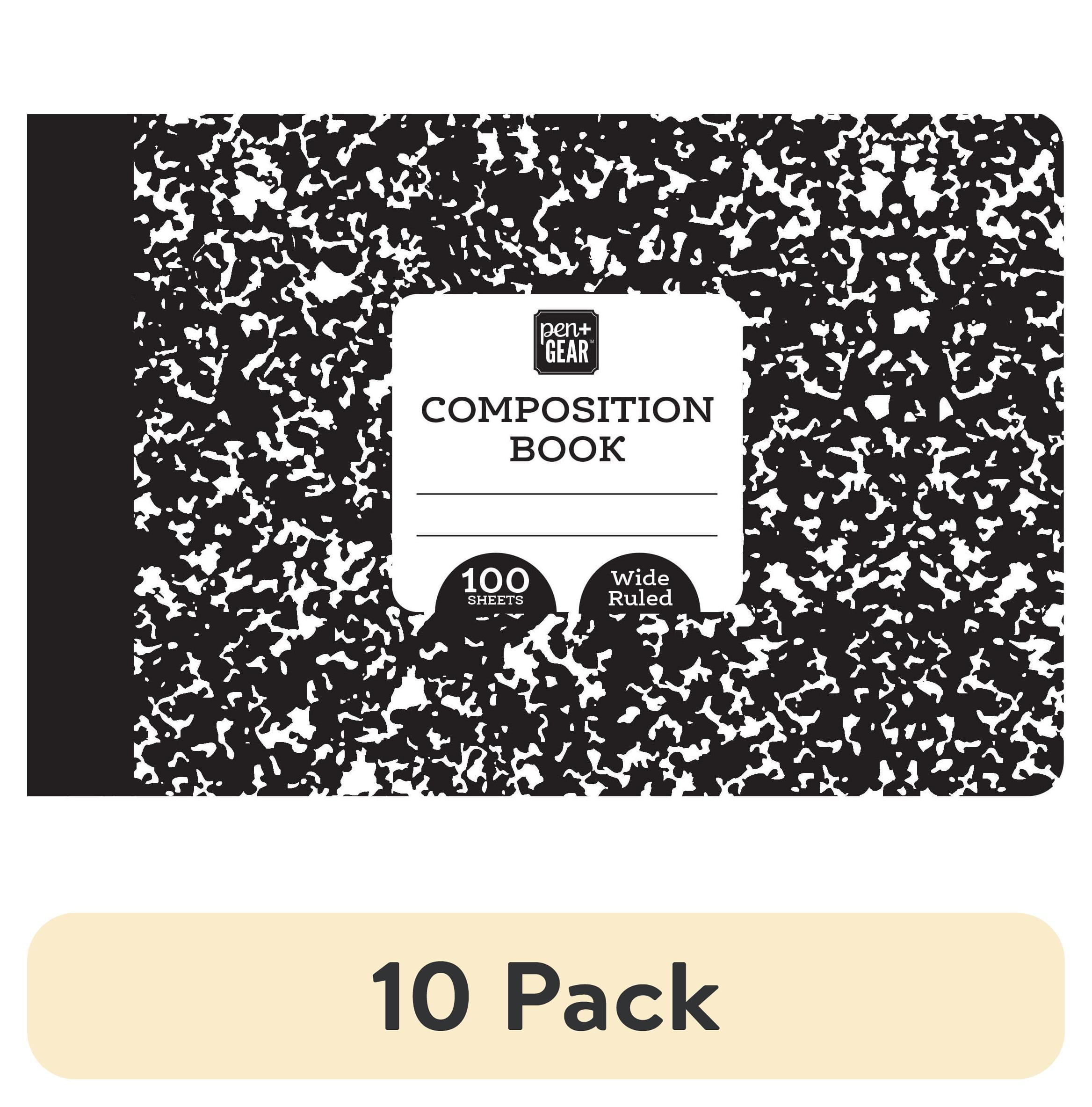 (10 pack) Pen+Gear 100 Count Half Composition Book, Wide Ruled ...