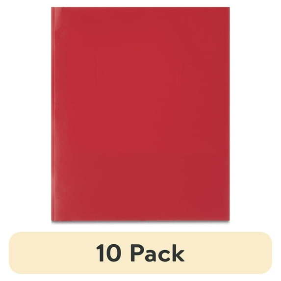 (10 pack) Pen+Gear 3-Prong Paper Folder, Solid Red Color, Letter Size ...