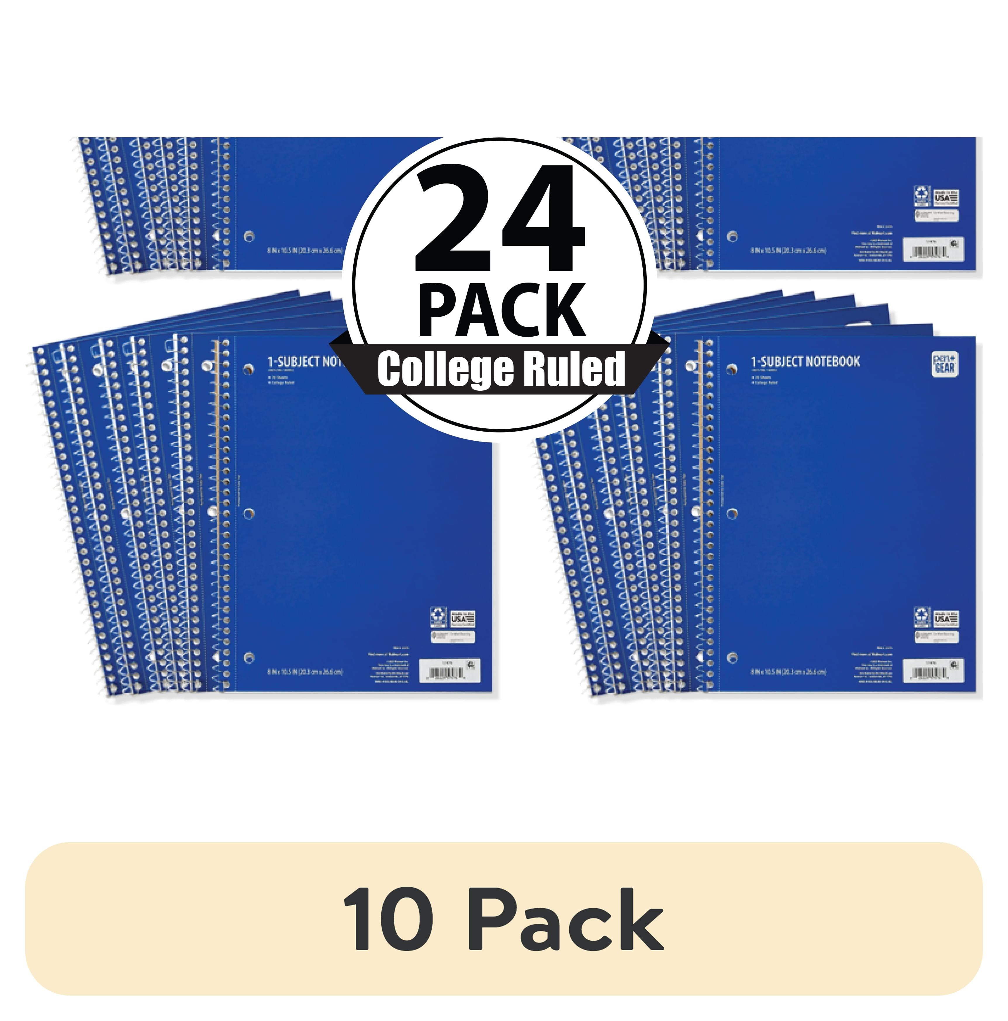 (10 pack) Pen+Gear College Rule Blue 1 Sub Notebook, 8"x10.5, 70 Sheets ...
