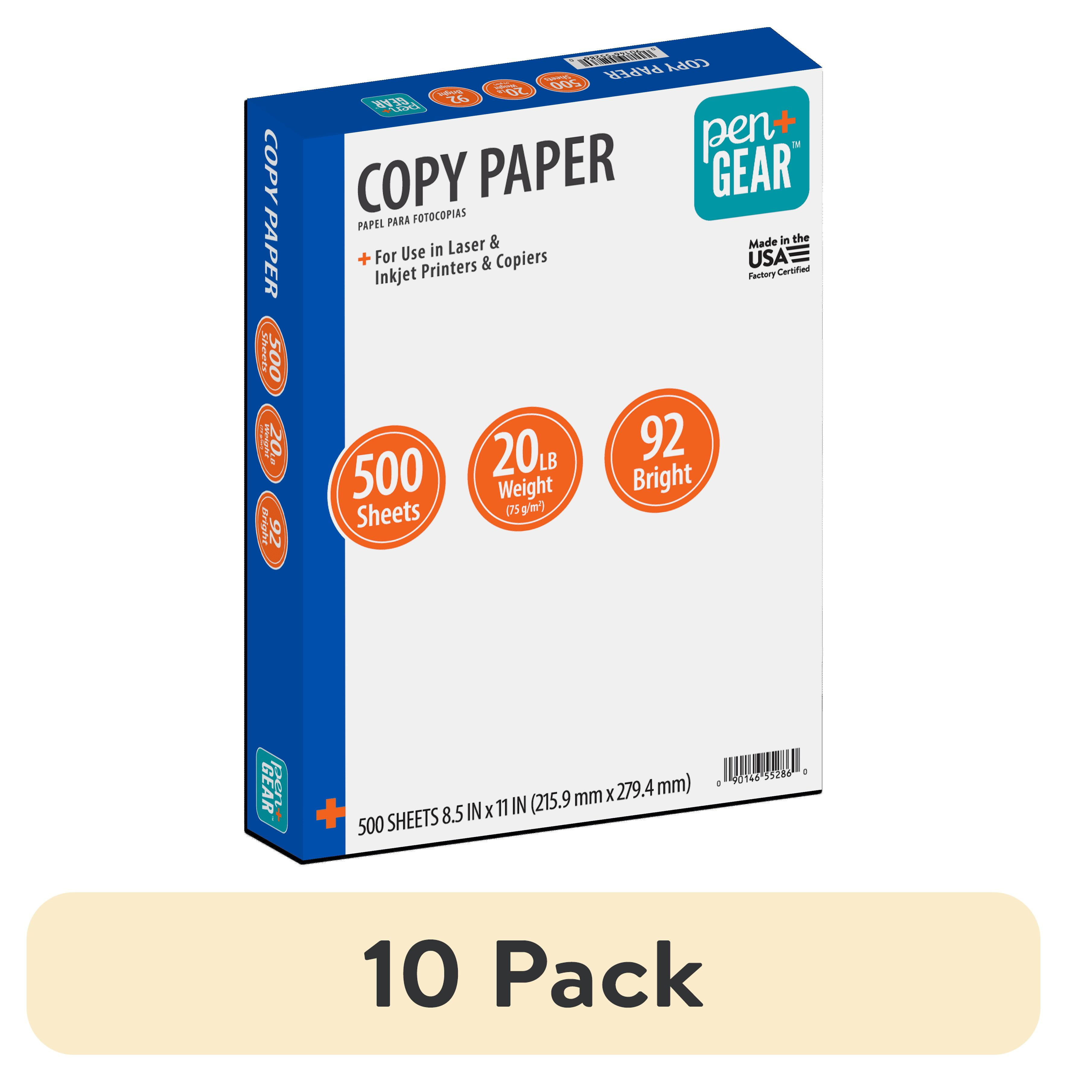 (10 pack) Pen + Gear Copy Paper, 8.5" x 11", 92 Bright, White, 20 lb ...