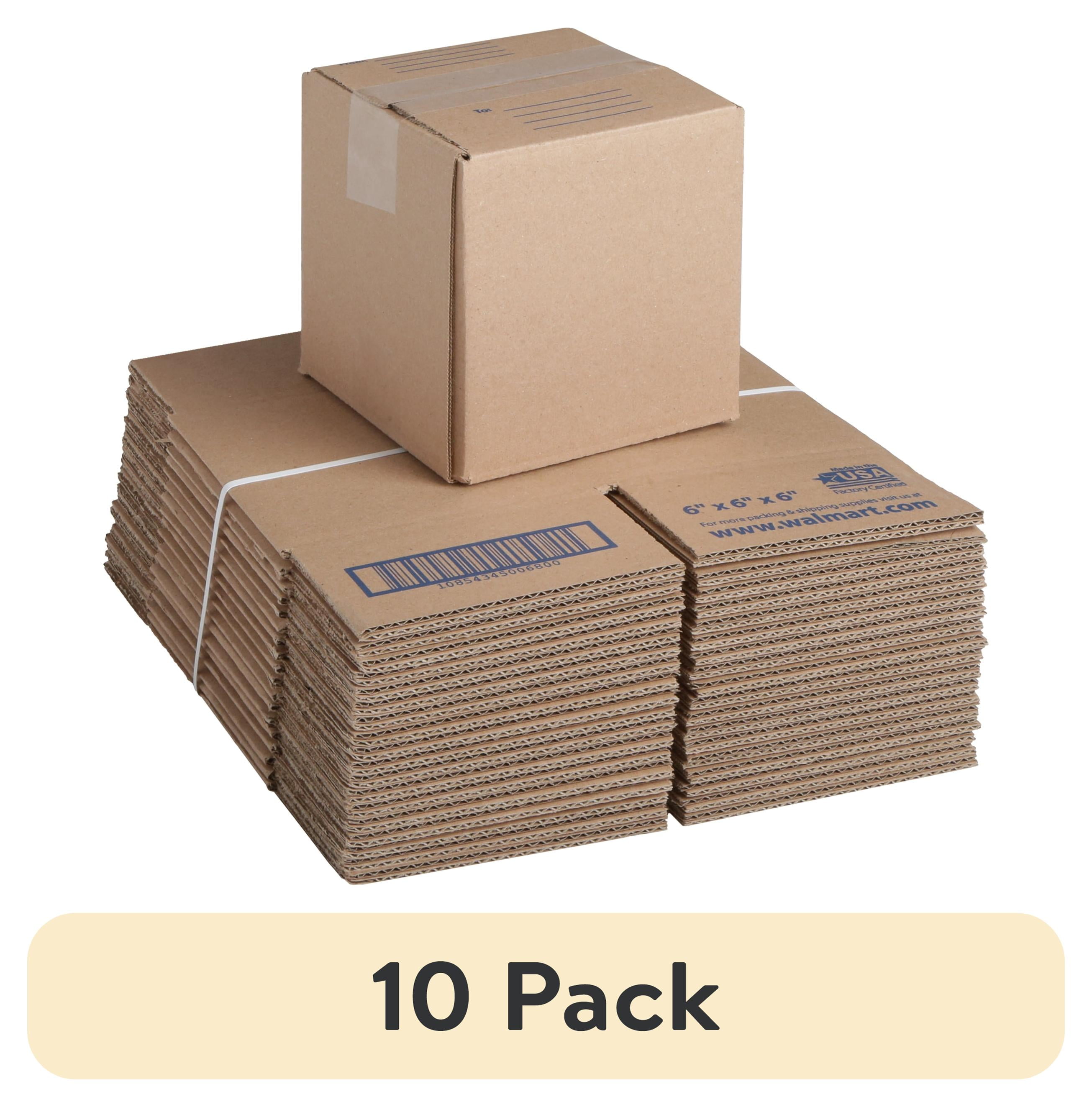(10 pack) Pen+Gear Recycled Shipping Boxes, 6 in. L x 6 in. W x 6 in. H ...