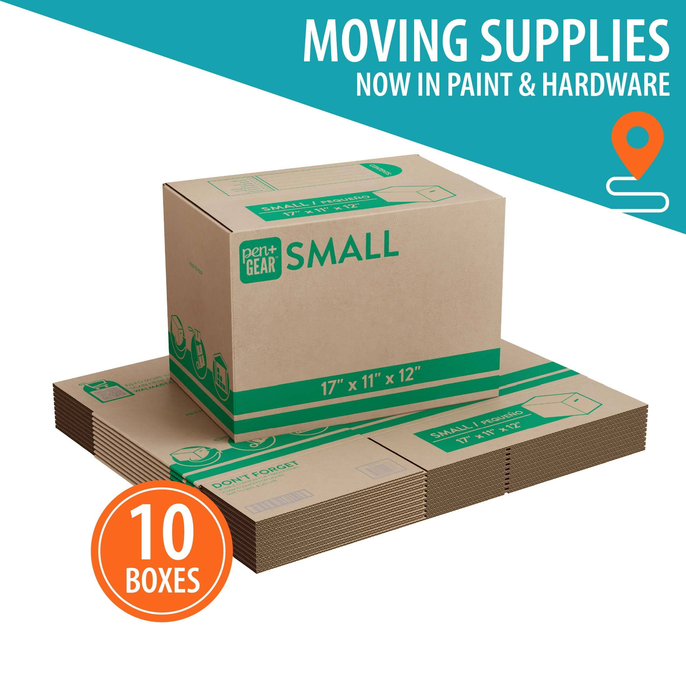 (10 pack) Pen+Gear Small Moving Boxes, 17 in. L x 11 in. W x 12 in. H ...