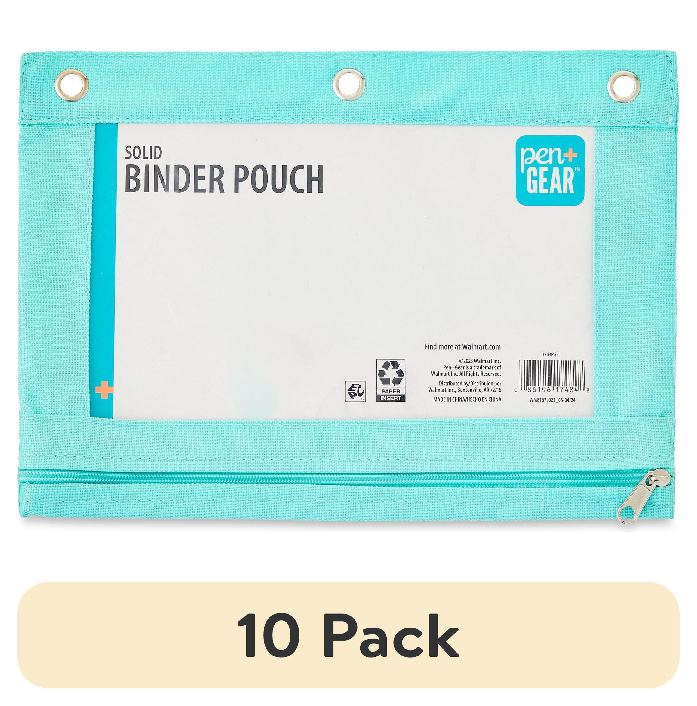 (10 pack) Pen+Gear Solid Polyester Binder Pouch Pencil Case, Teal, 10. ...