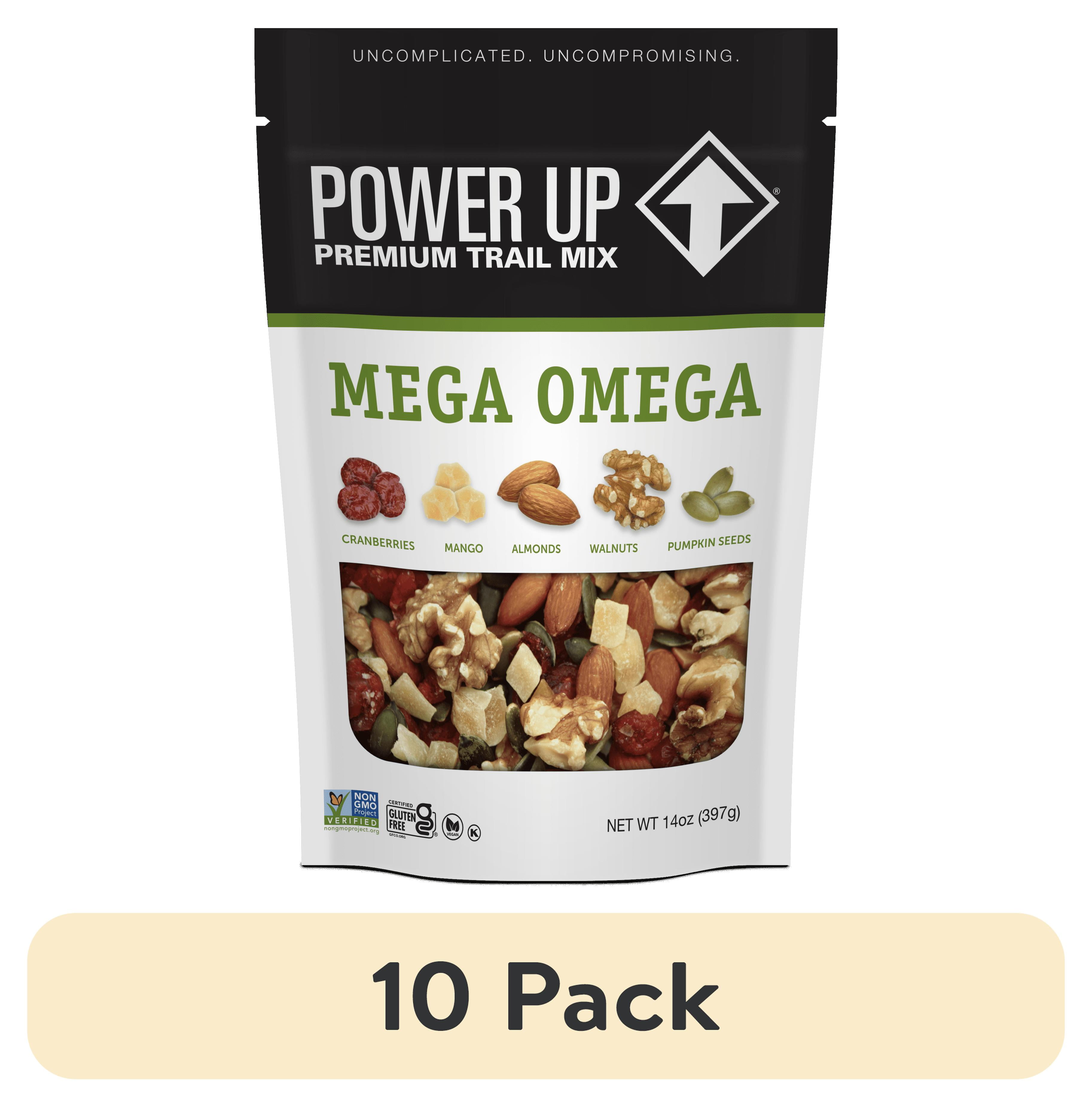 (10 pack) Power Up Mega Omega Trail Mix 14oz, Gluten Free, Vegan, Non-GMO - Walmart.com