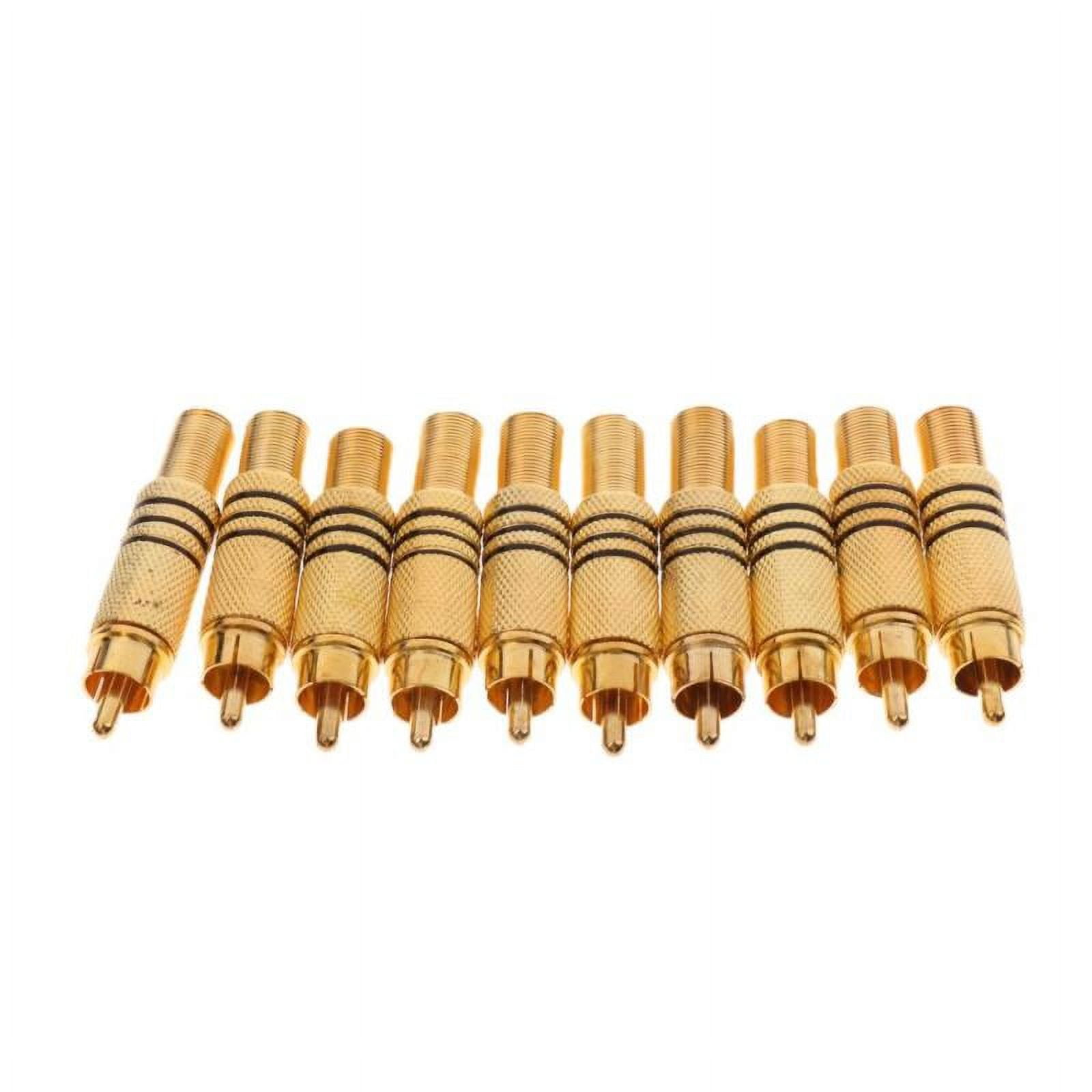 10 pack RCA Phono Male Plug Solder Soldering Connector Adapter Terminal ...