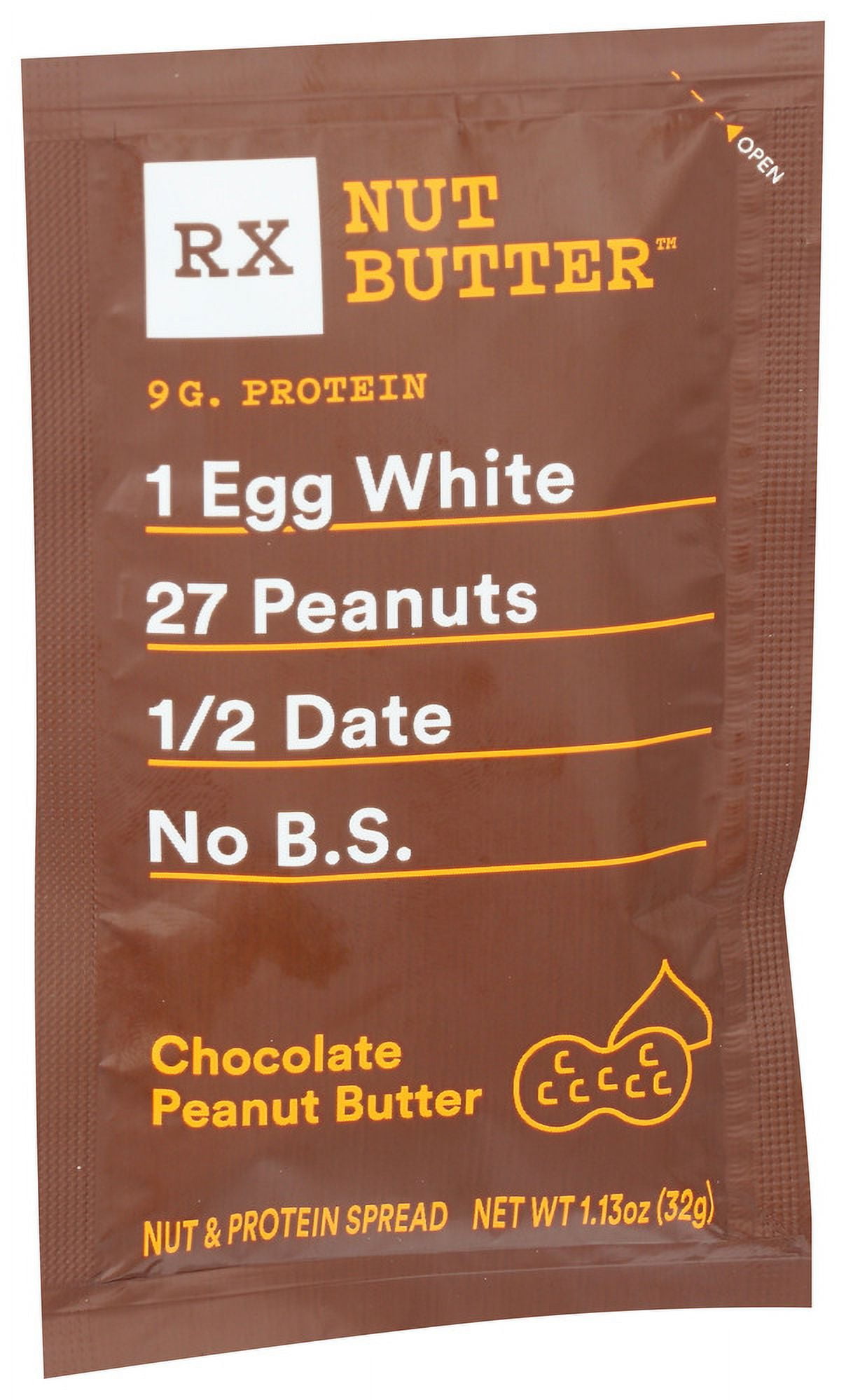 (10 pack) RX Bar Nut Butter, Chocolate Peanut Butter, 1.13oz - Walmart.com
