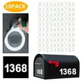 10 pack Reflective Mailbox Numbers for Outside, Stickers with Sticky ...