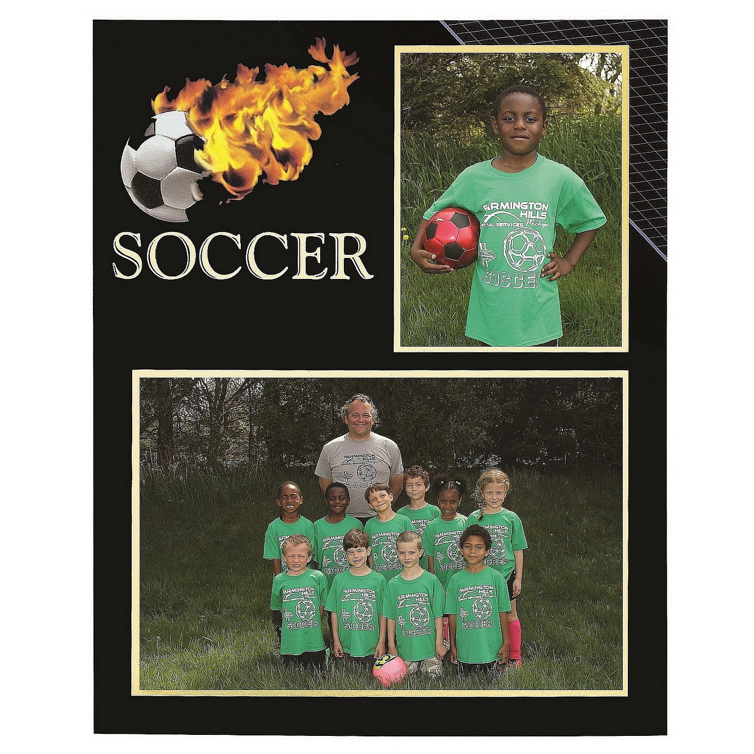 (10 pack) Soccer Player Team 7x5 3one-half inchx5 MEMORY MATES ...