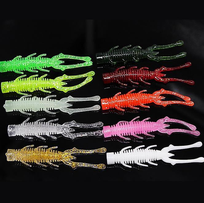 10-pack Soft Crawfish Shrimp Bait Fishing Lure Worm Artificial Swimbait ...