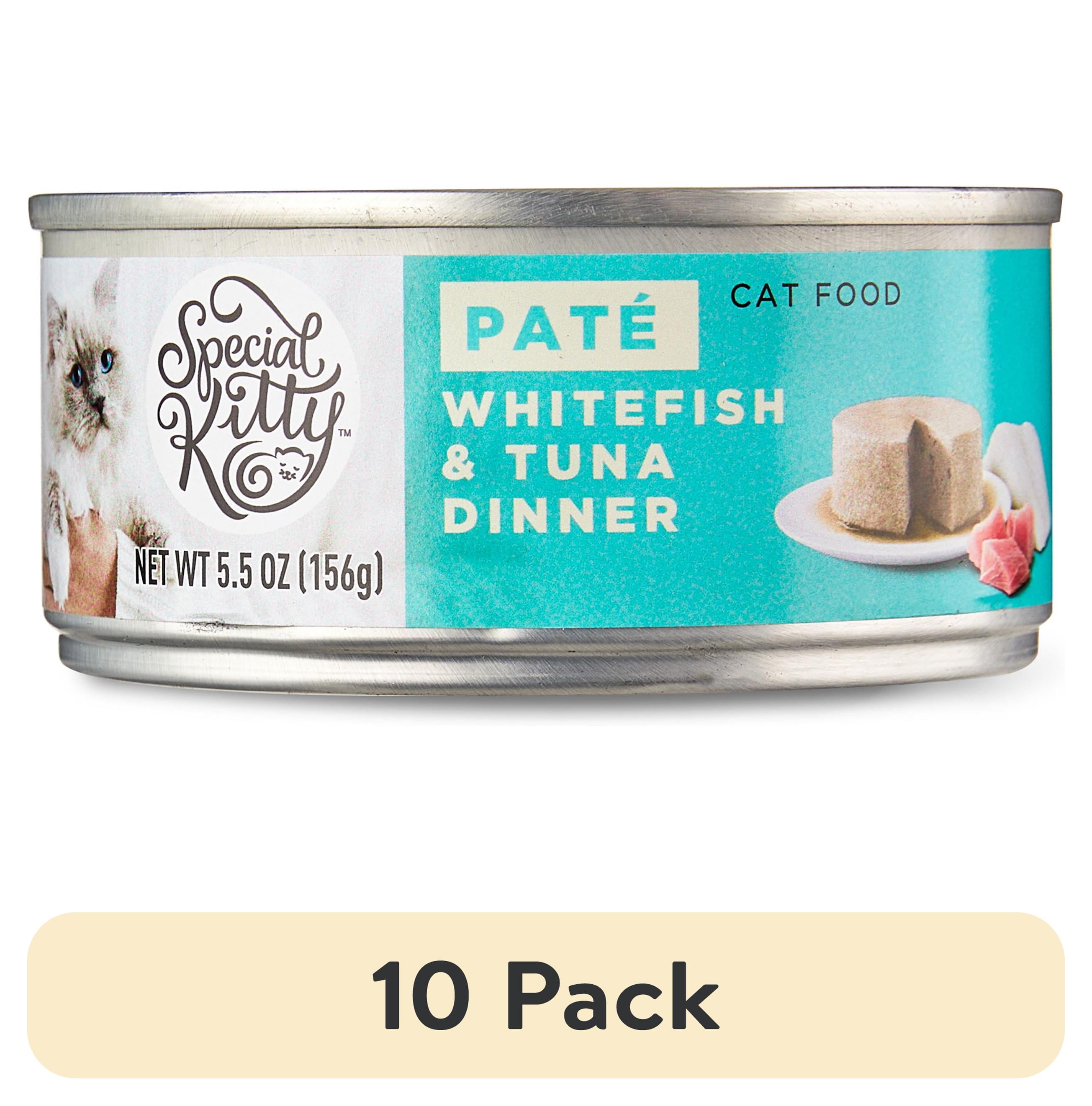 (10 pack) Special Kitty Whitefish & Tuna Dinner Pate Wet Cat Food, 5.5 ...