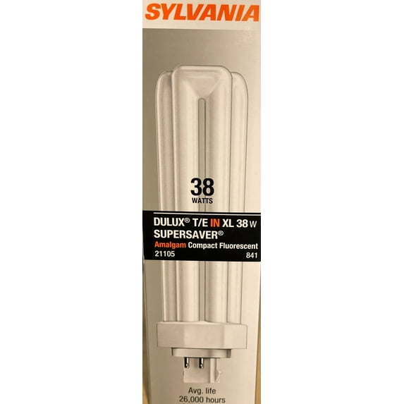 (10 pack) Sylvania 21105 - CF42DT/E/IN/38W/841/SS/ECO Triple Tube 4 Pin Base Amalgam Compact ...