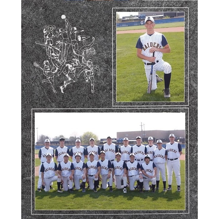 (10 pack) Team Player 7x5 3one-half inchx5 SPORTS MATES Marble ...