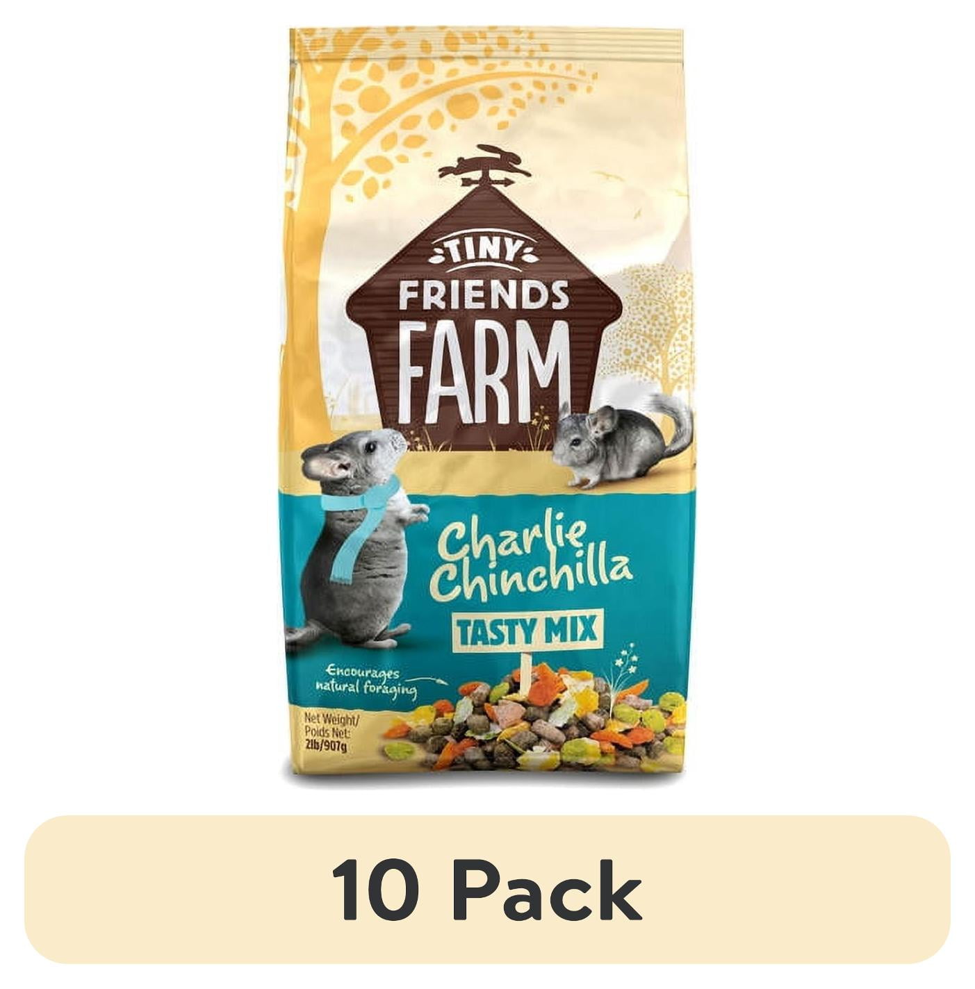 (10 pack) Tiny Friends Farm Charlie Chinchilla, Food 2lb - Walmart.com