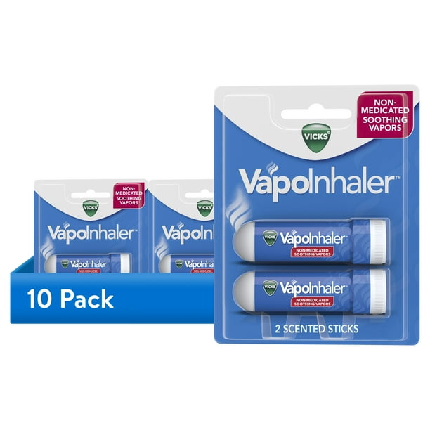 (1 pack) Vicks Vapo Inhaler, Soothing Non-Medicated Vapor Inhaler with ...