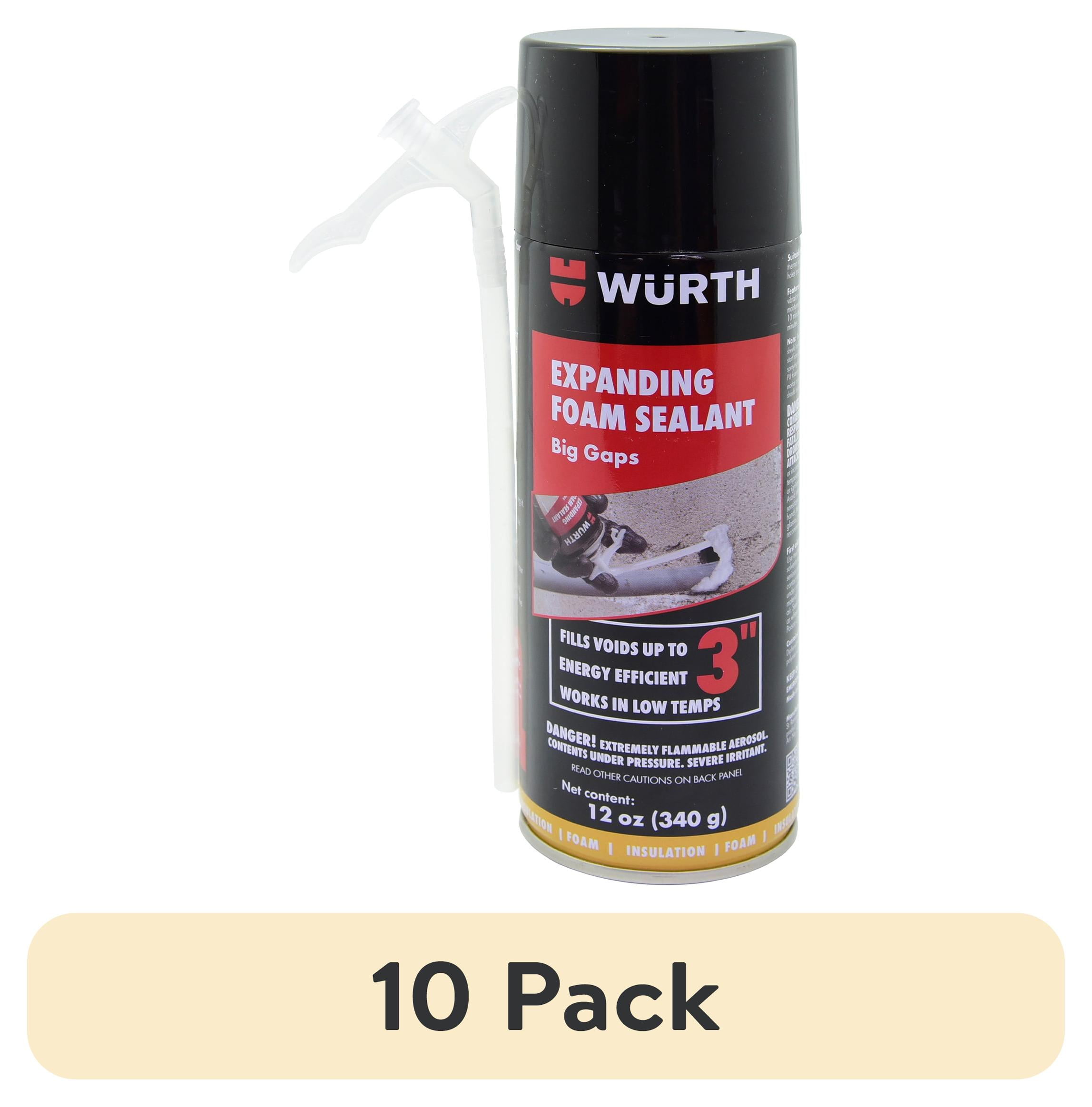 (10 pack) Würth Expanding Foam Sealant for Big Gaps up to 3 inches ...